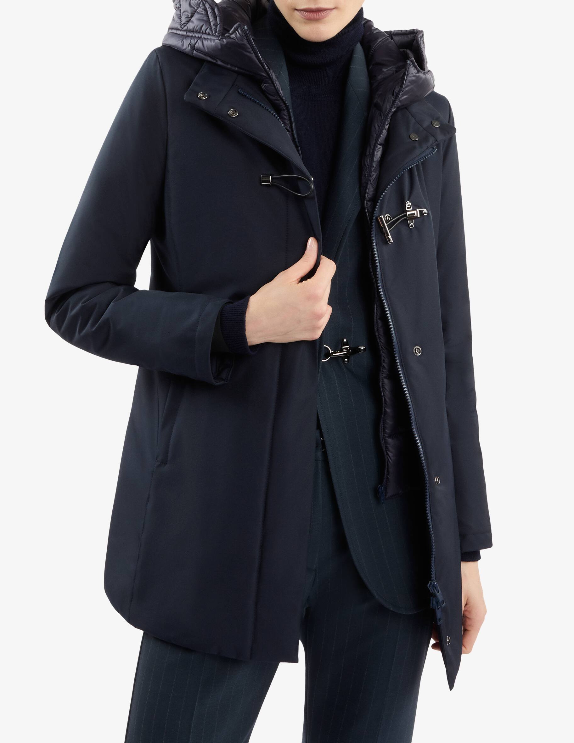 Shop Fay Toggle Coat in Technical Gabardine on Rinascente