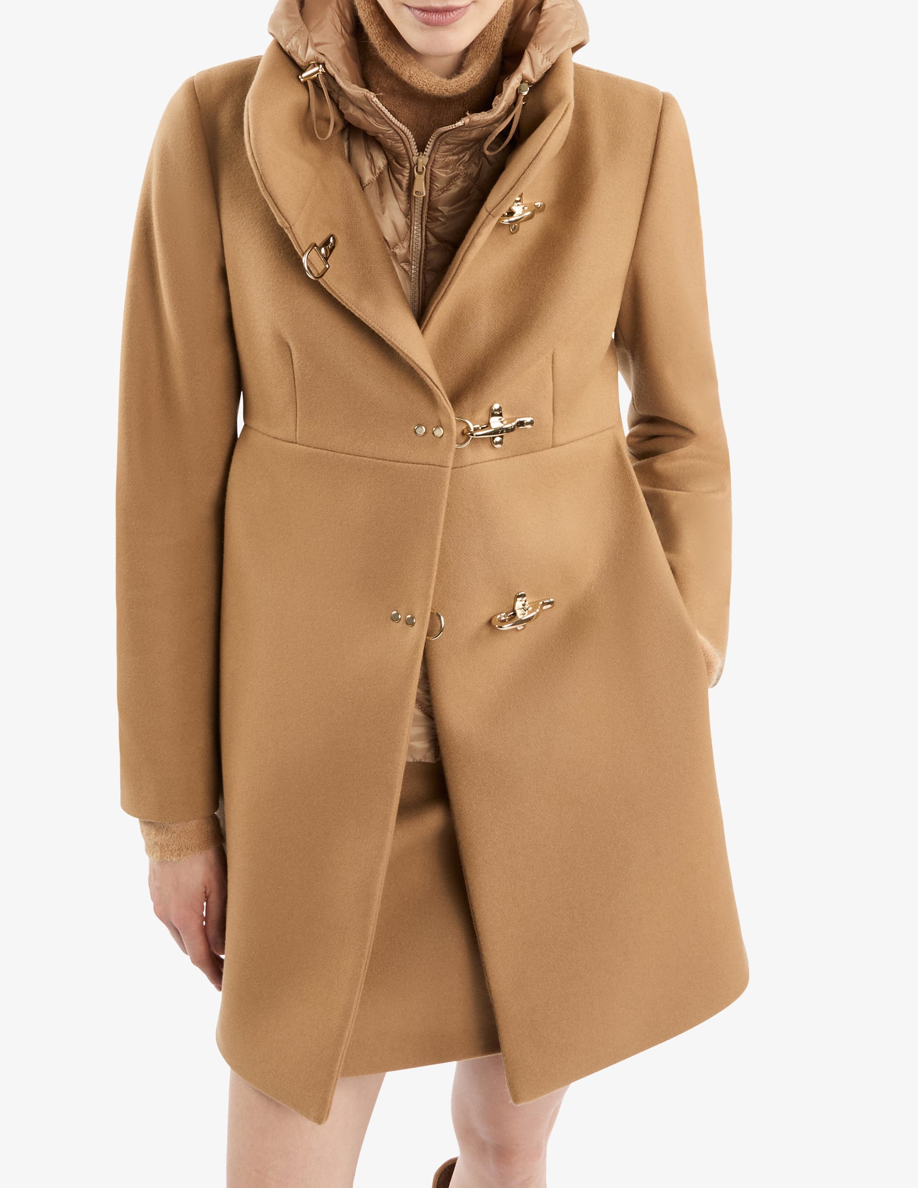 Shop Fay Romantic Coat in Wool Fabric on Rinascente