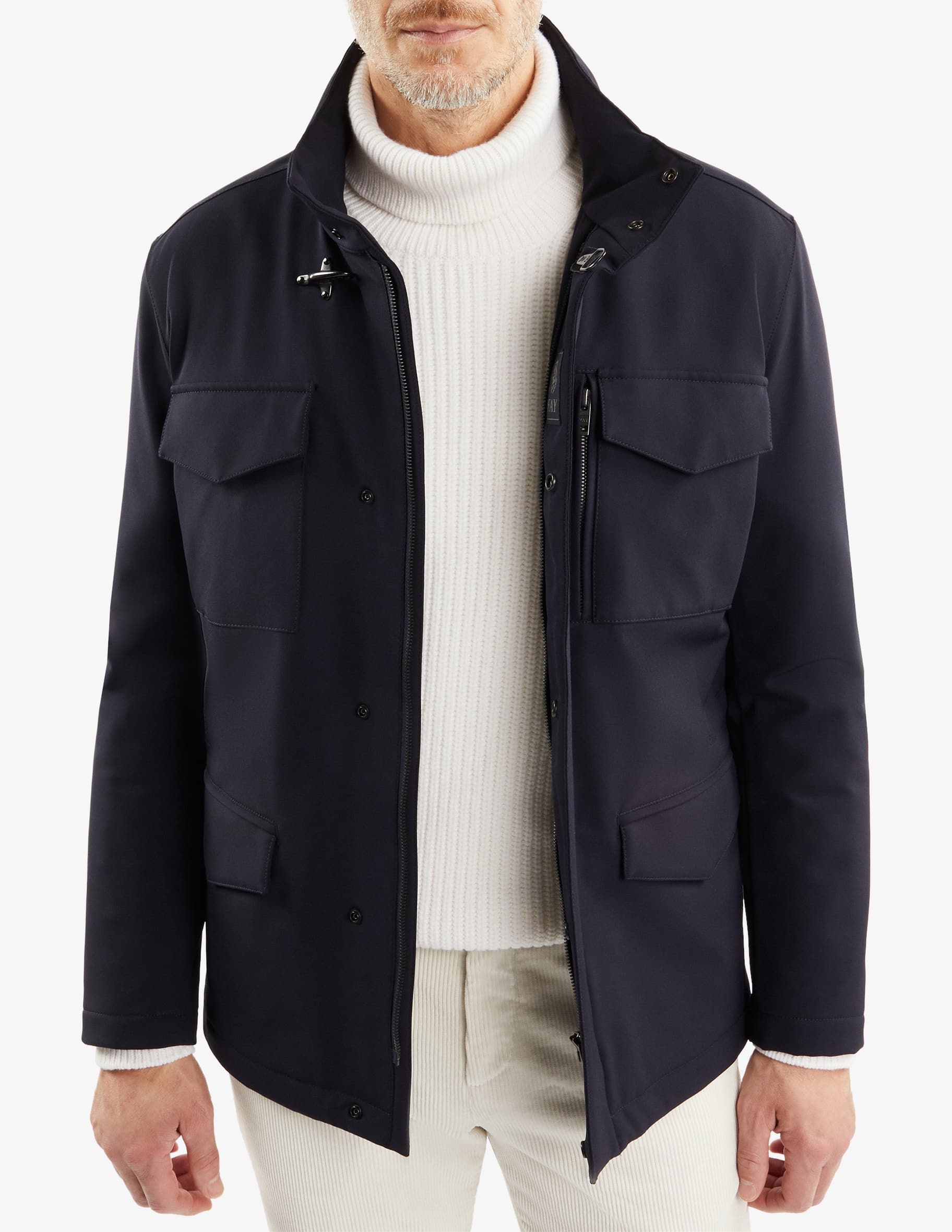 Shop Fay Field Jacket in Technical Jersey on Rinascente