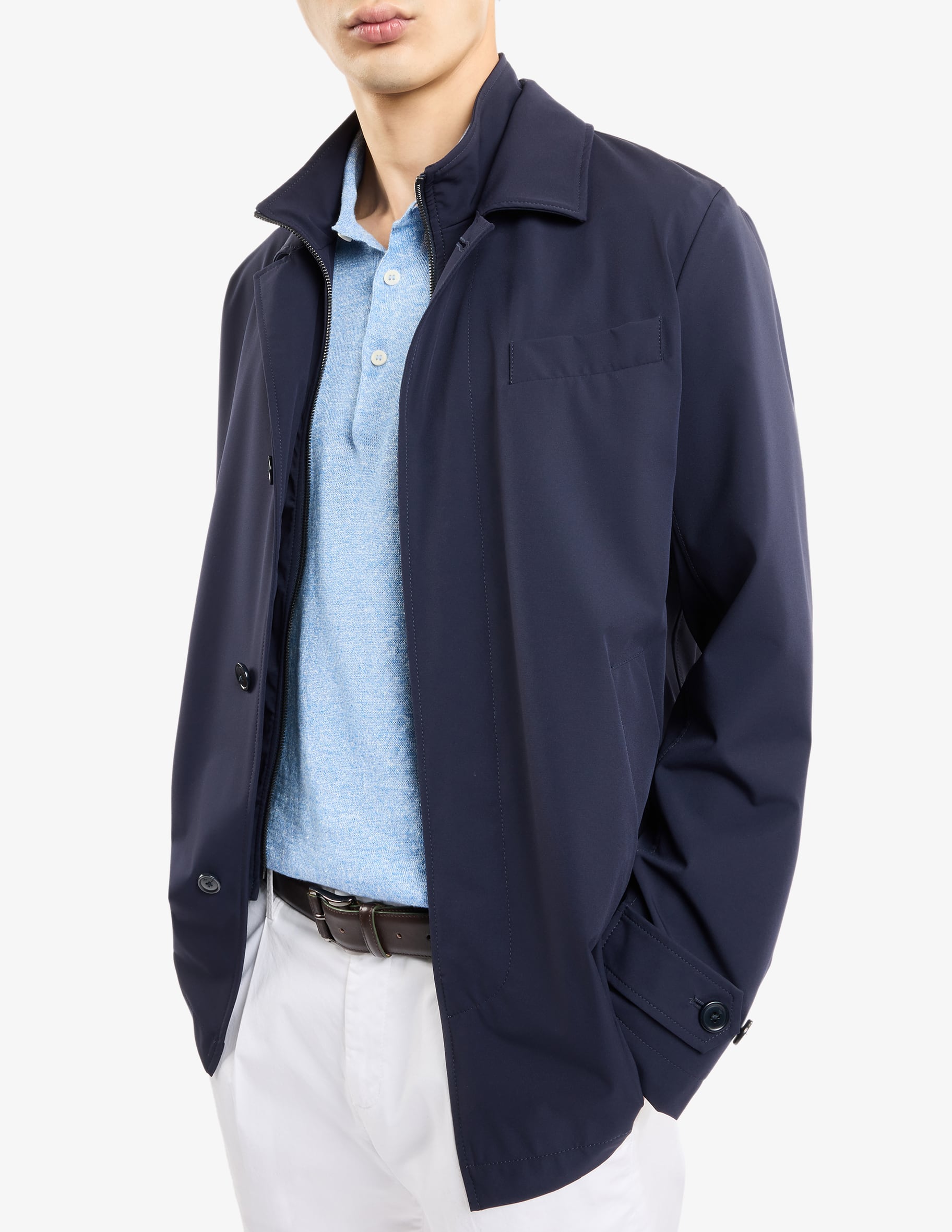 Shop Fay Short Morning Coat in Stretch Nylon on Rinascente