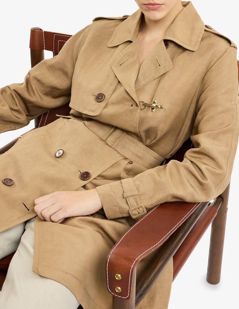 Acquista Fay Trench Doppiopetto in Lino e Viscosa su Rinascente