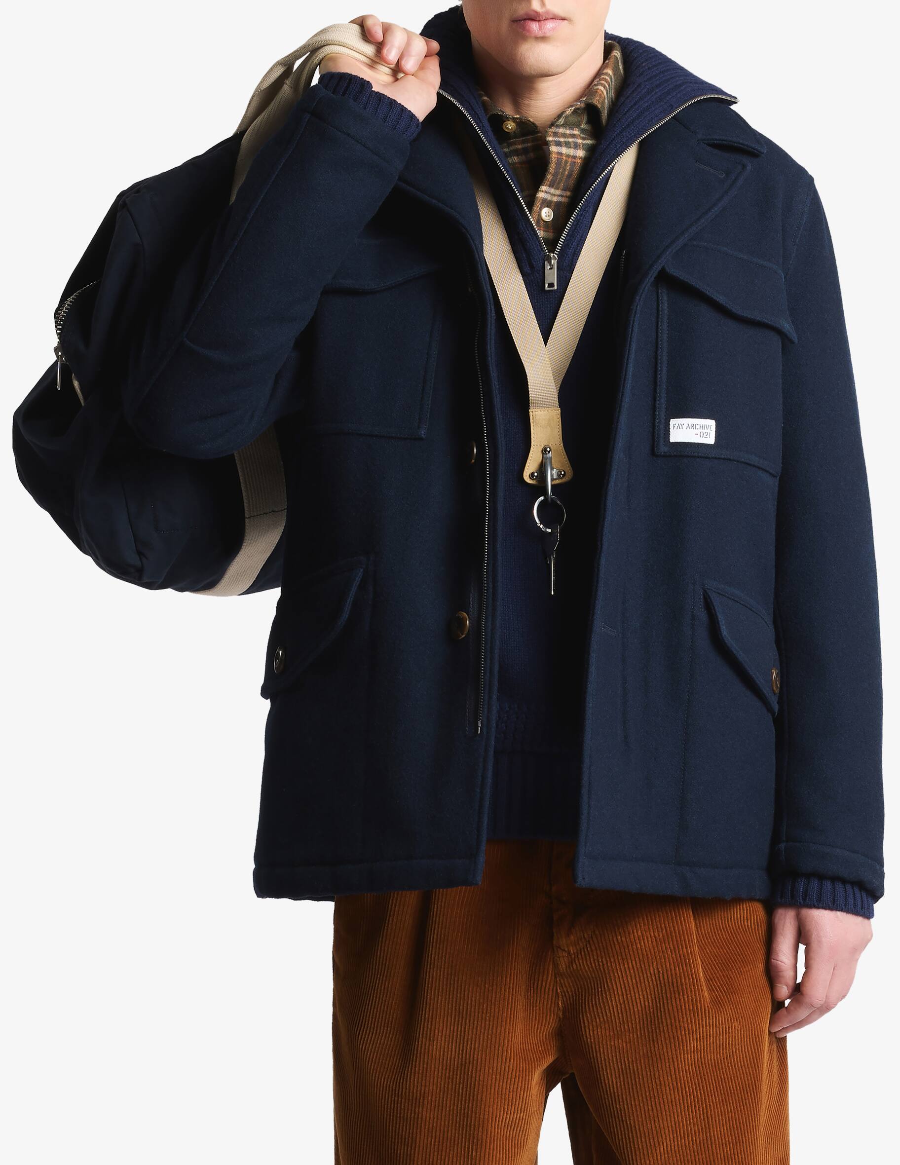 Shop Fay Field jacket delave on Rinascente