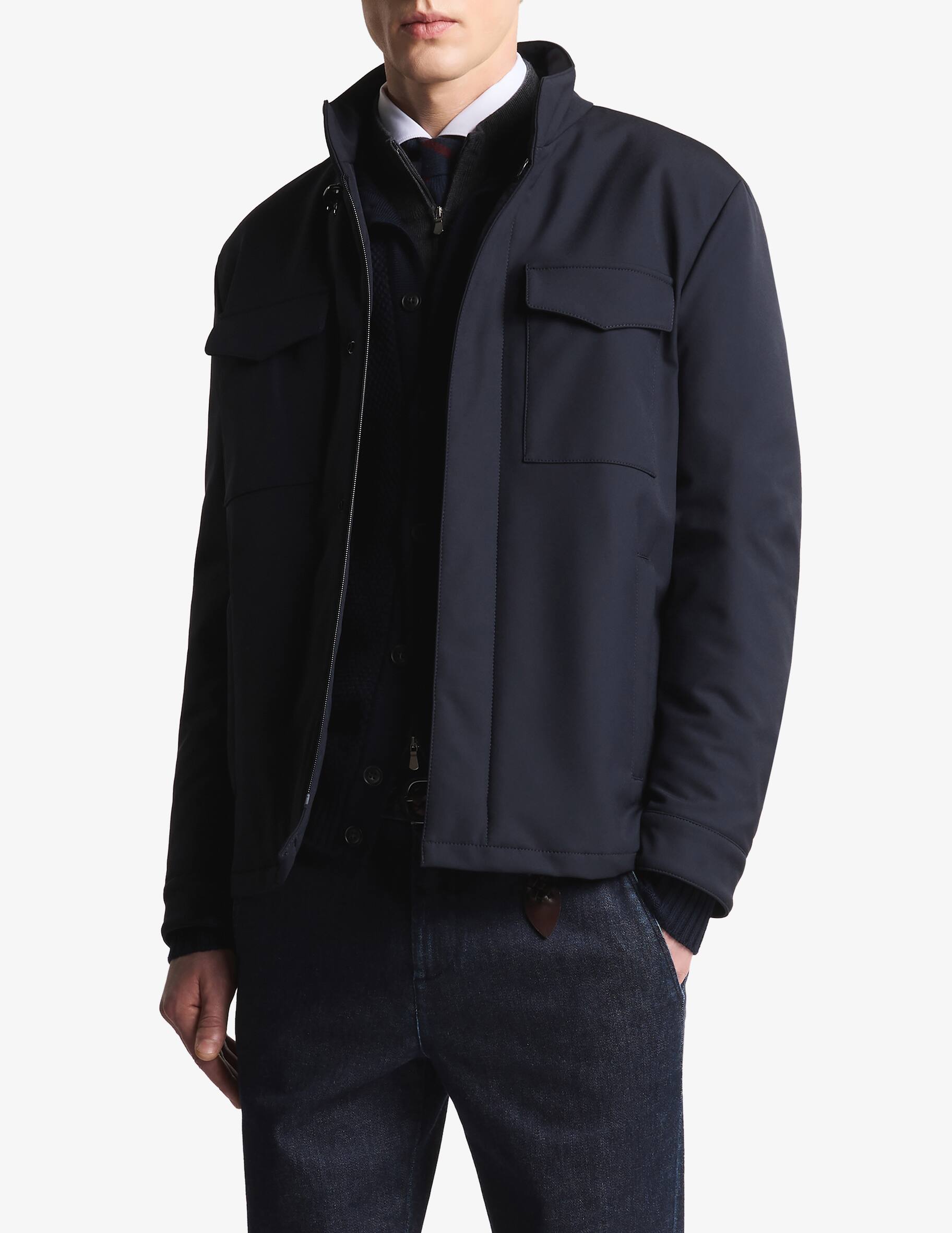 Shop Fay Field jacket nylon jersey on Rinascente