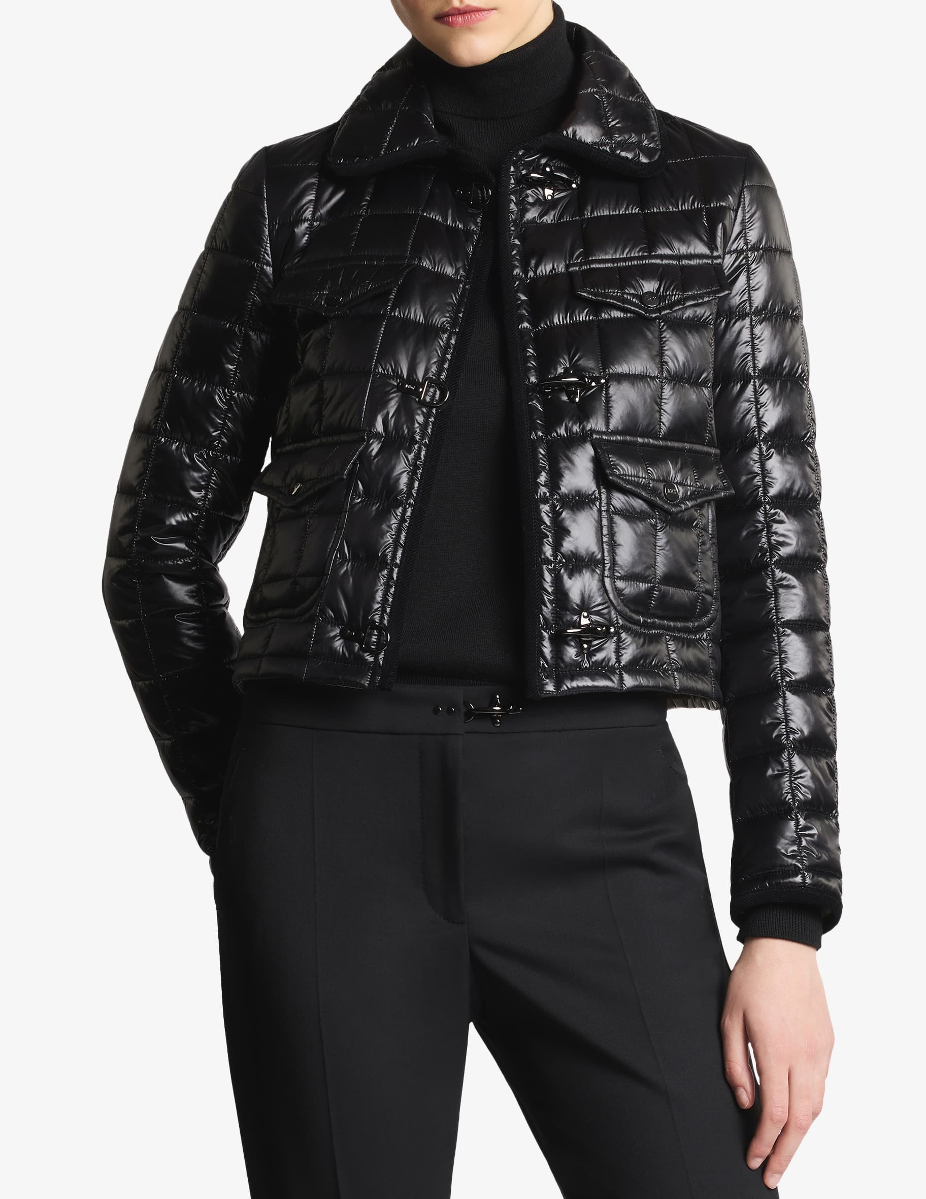 Shop Fay 3 Ganci in Check Technical Fabric on Rinascente