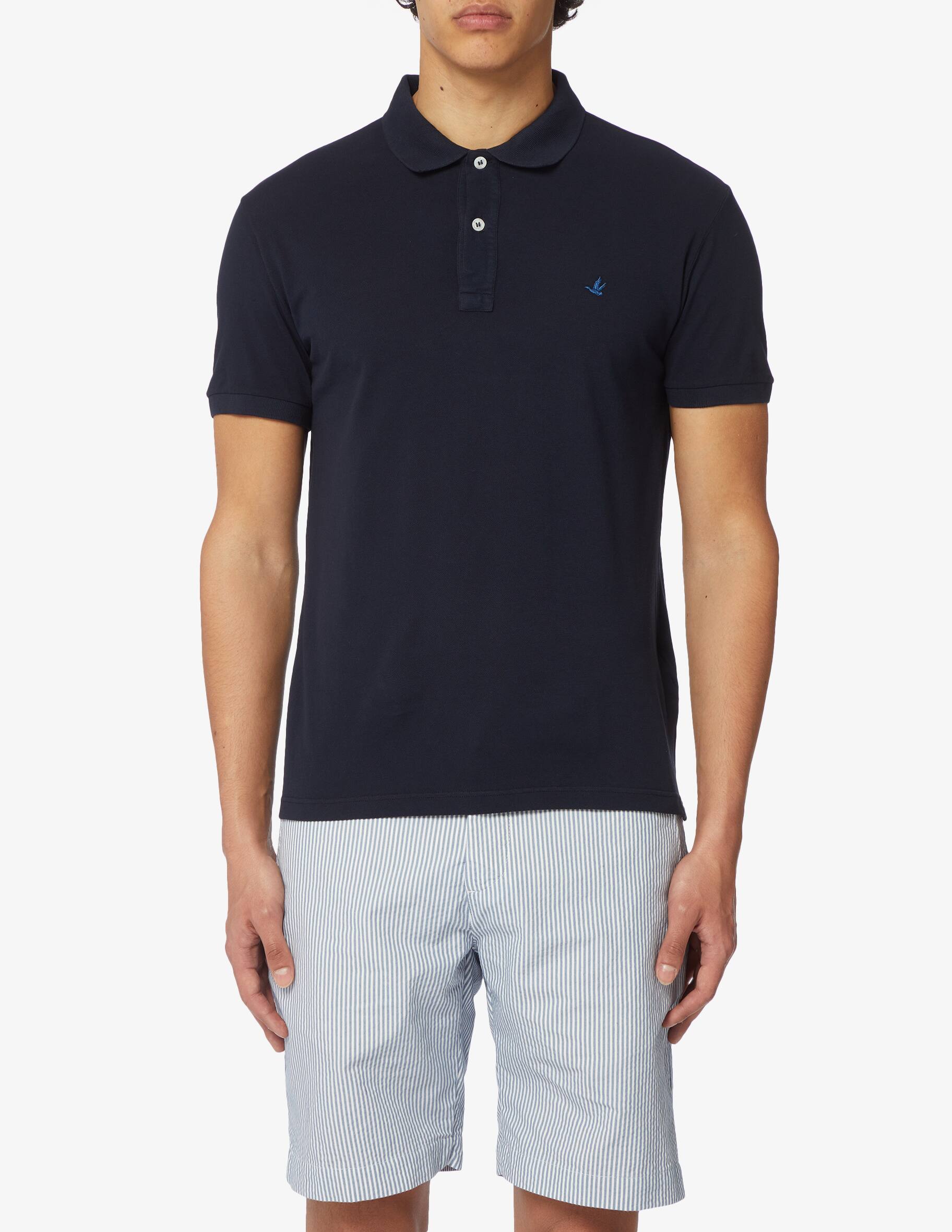 Shop Brooksfield Flowers polo on Rinascente