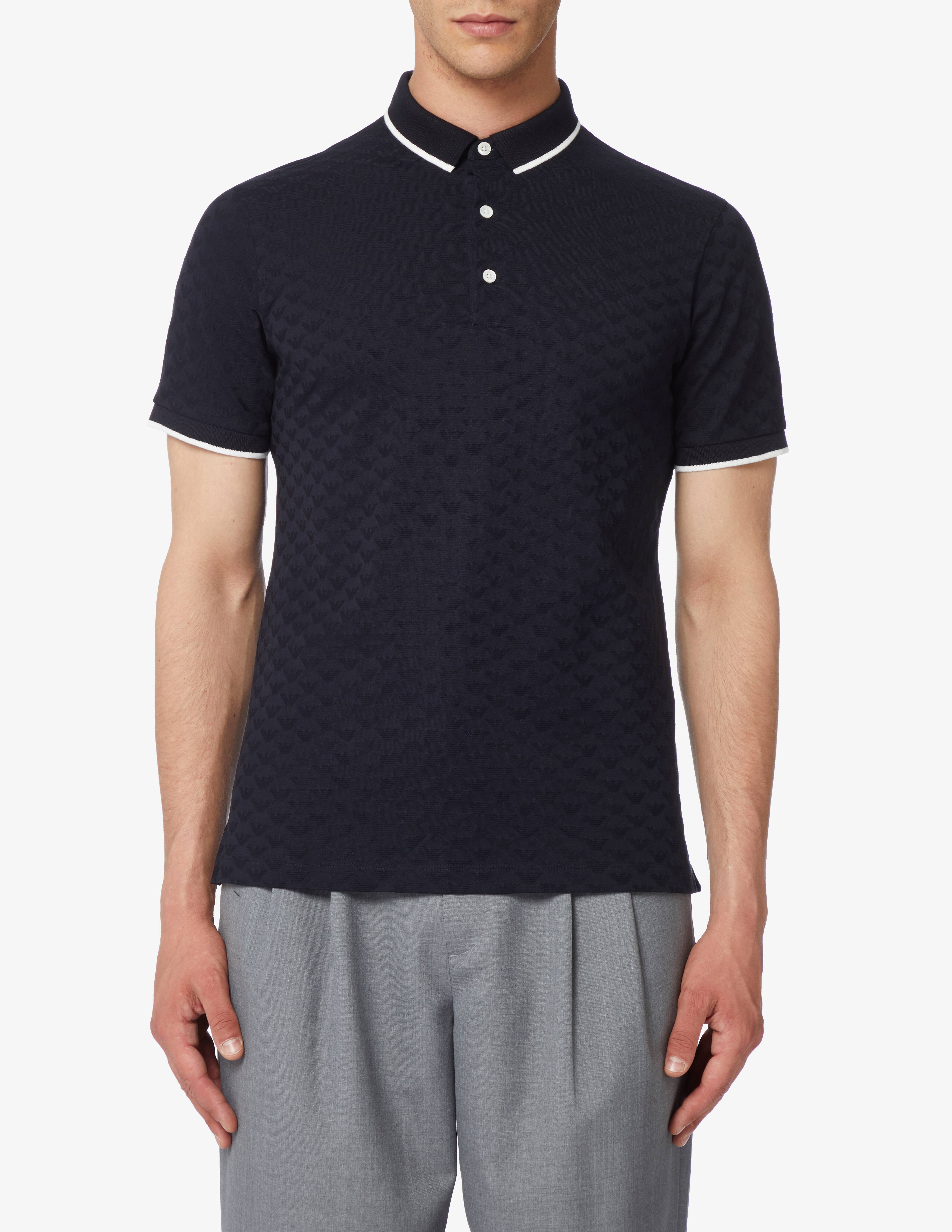 Emporio Armani Eagle patterned polo shirt - Rinascente.it