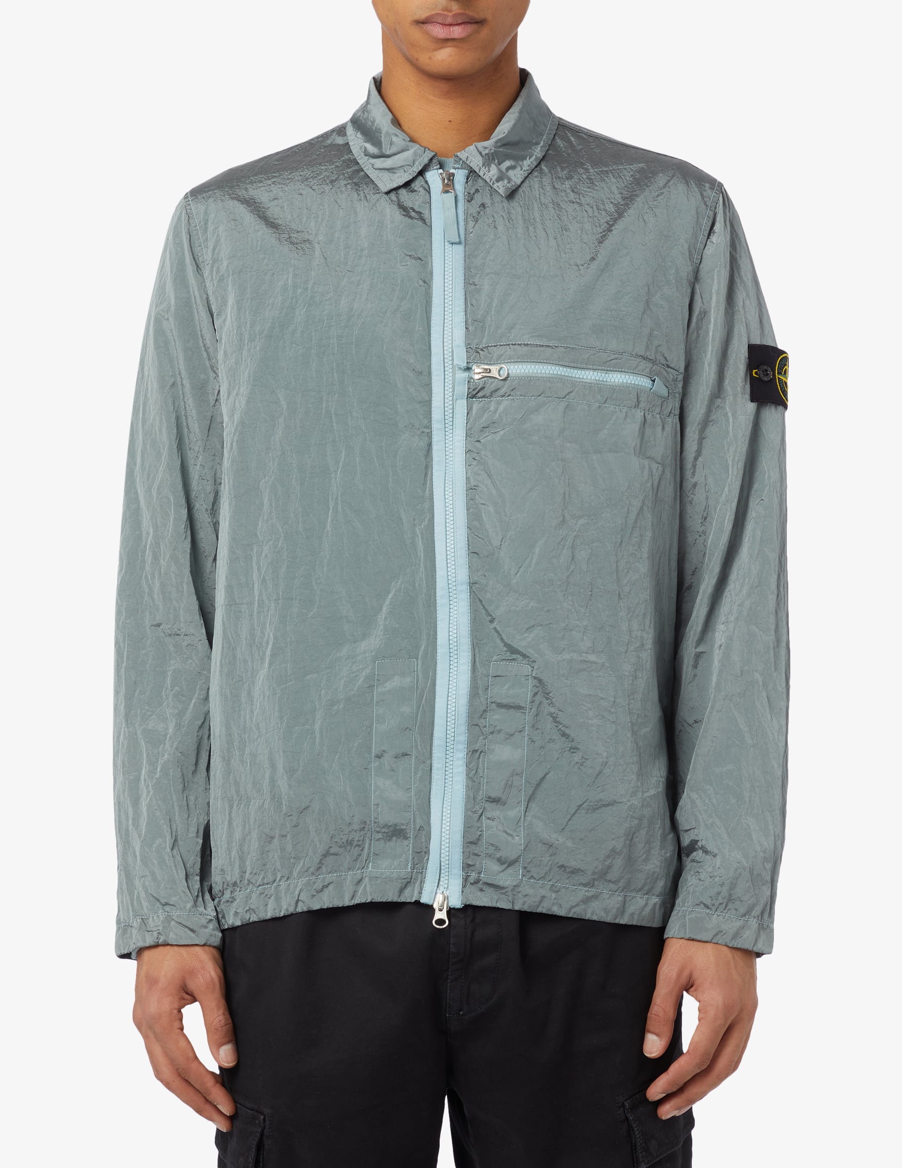Shop Stone Island Nylon overshirt on Rinascente