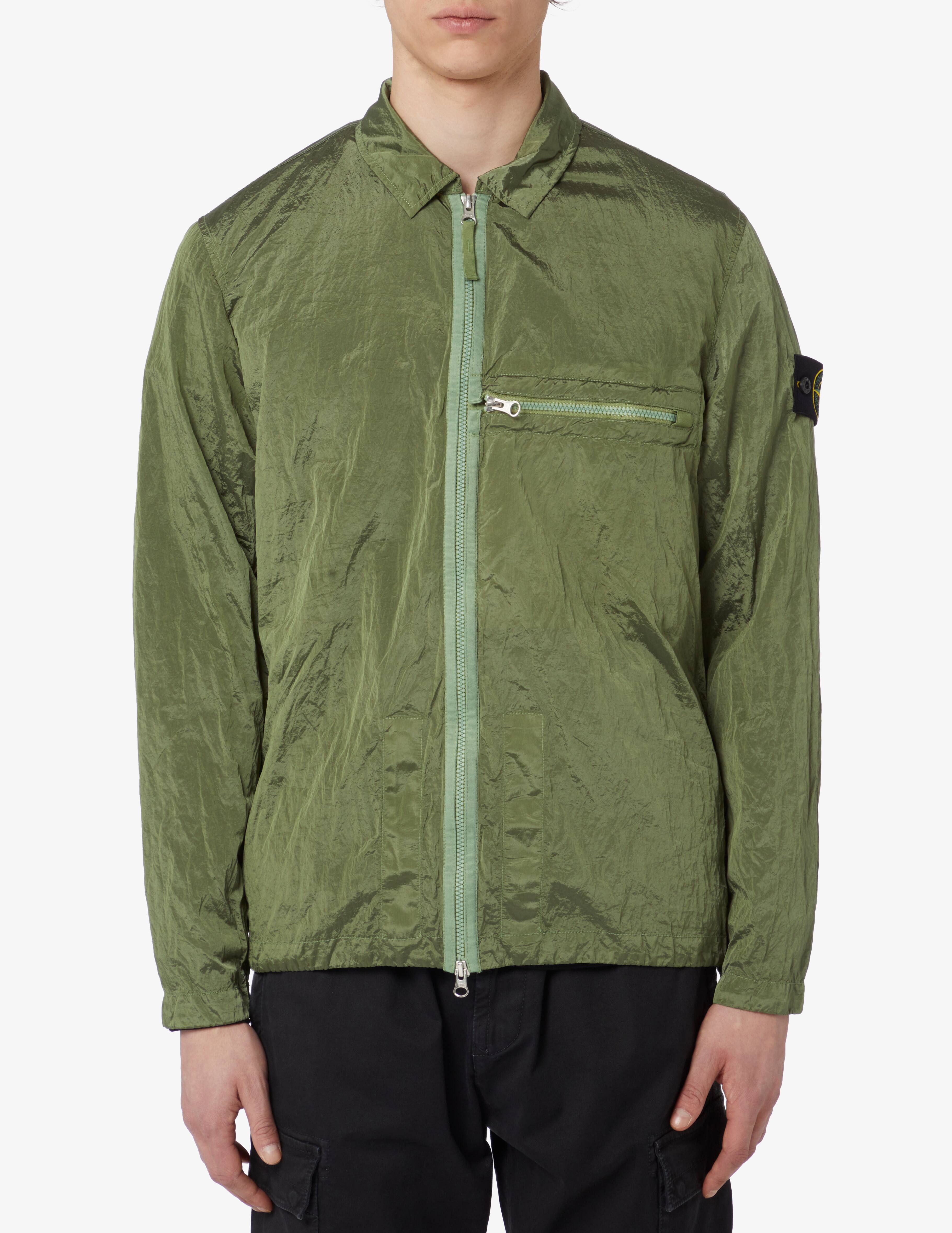 Shop Stone Island Nylon overshirt on Rinascente