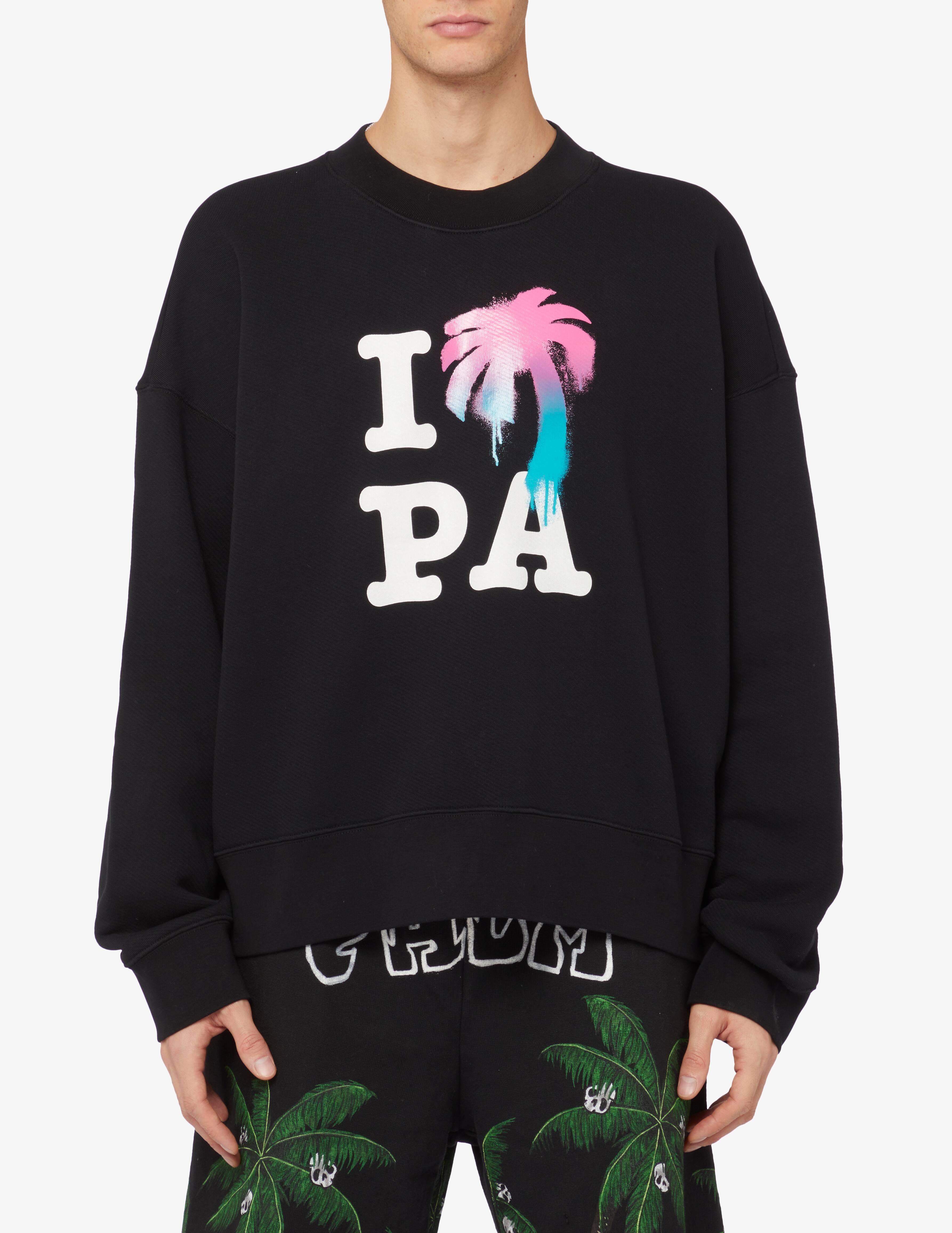 Shop Palm Angels I love palm crewneck jumper on Rinascente