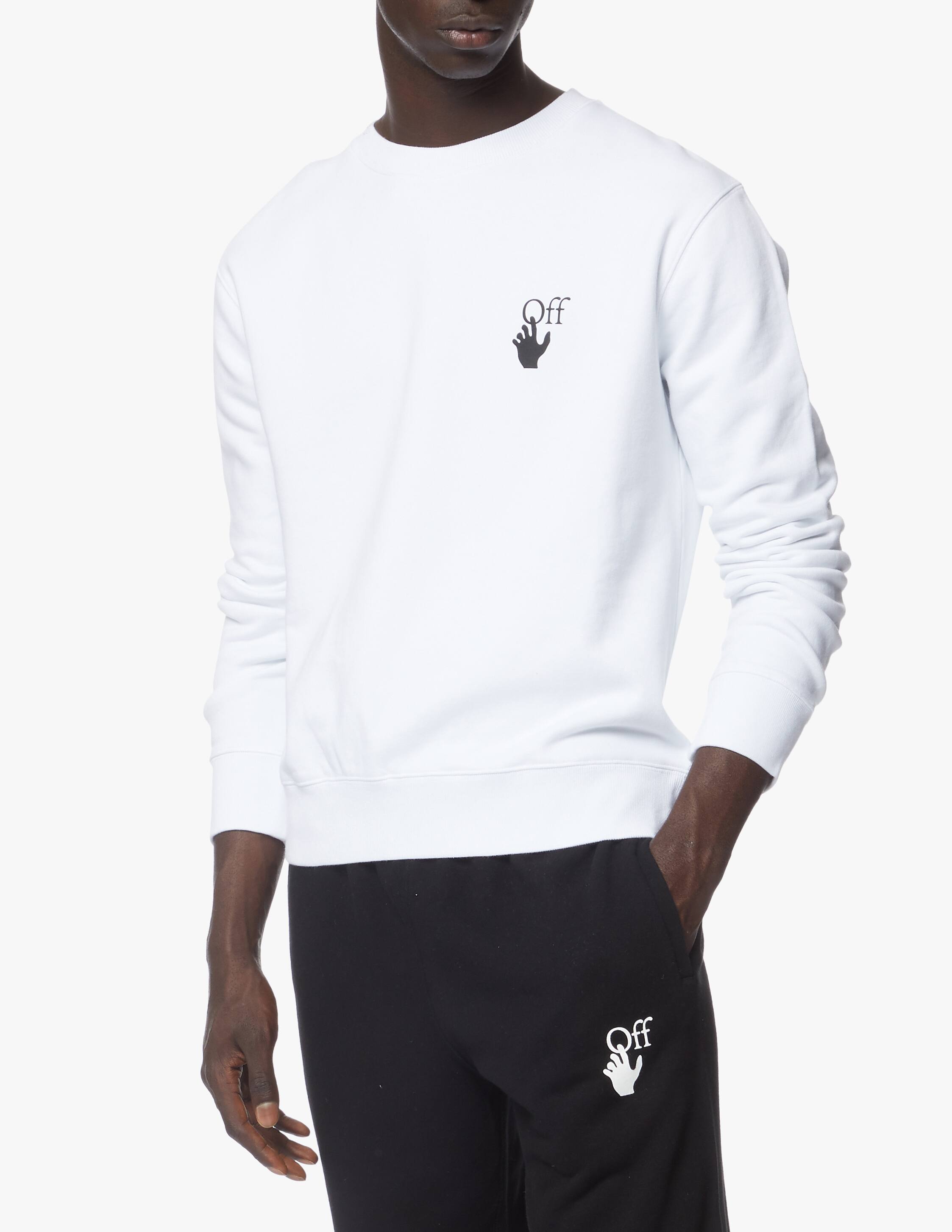Acquista Off-White Felpa girocollo caravaggio iute - bianco su Rinascente