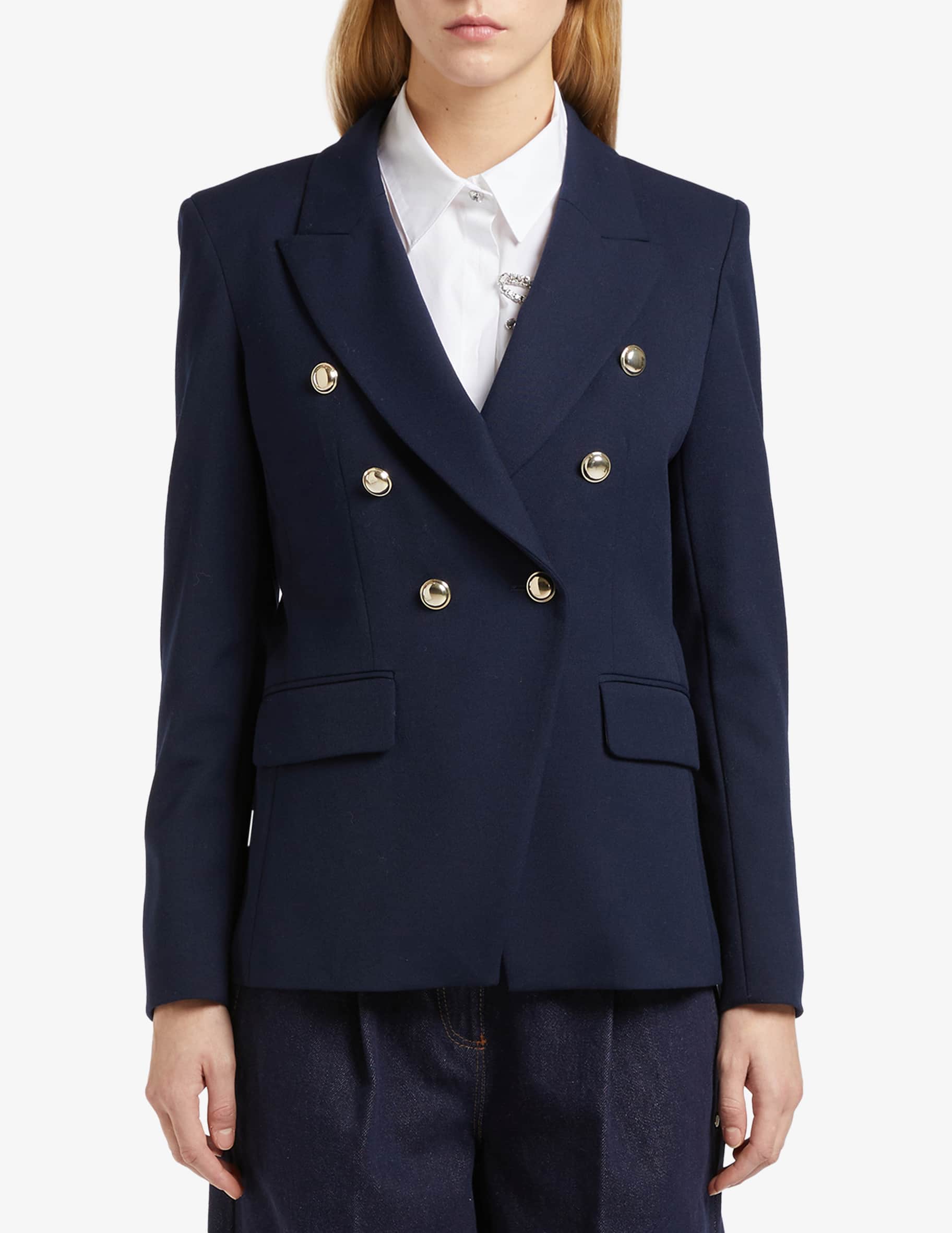 Shop iBlues Double-breasted jacket on Rinascente