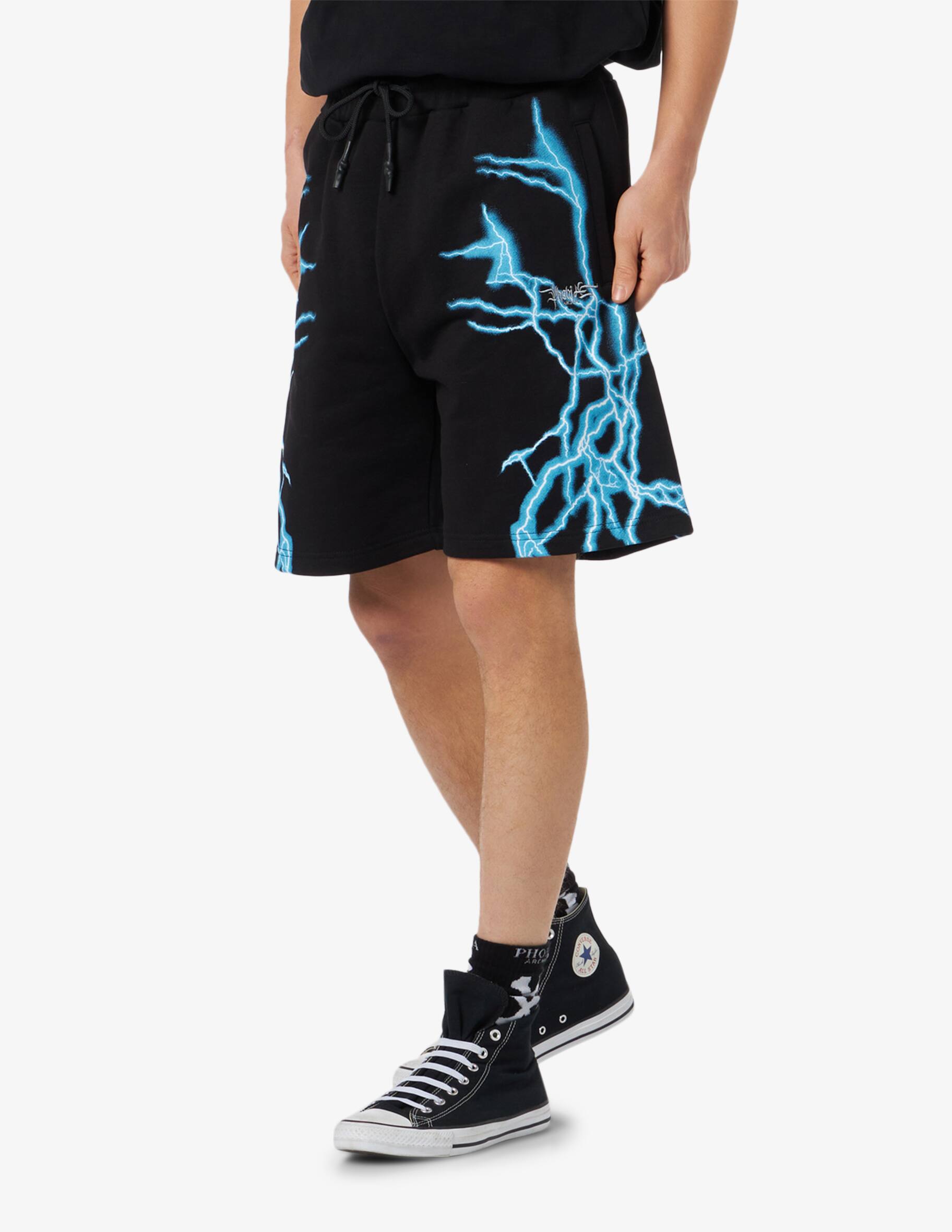 Shop Phobia Lateral lightning print sweatshorts on Rinascente