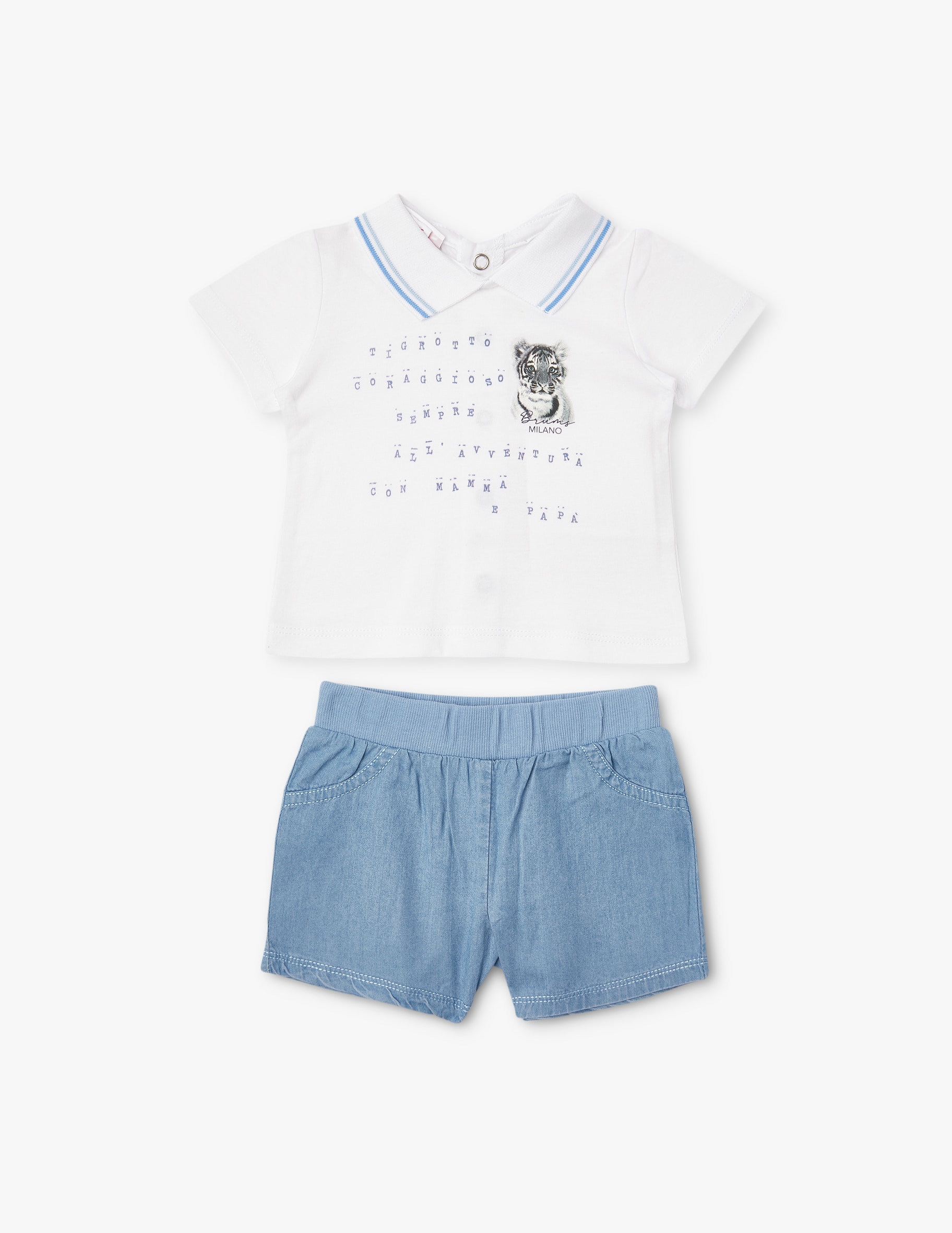 Shop Brums Suit set 2 pieces t-shirt and shorts - Light blue on Rinascente