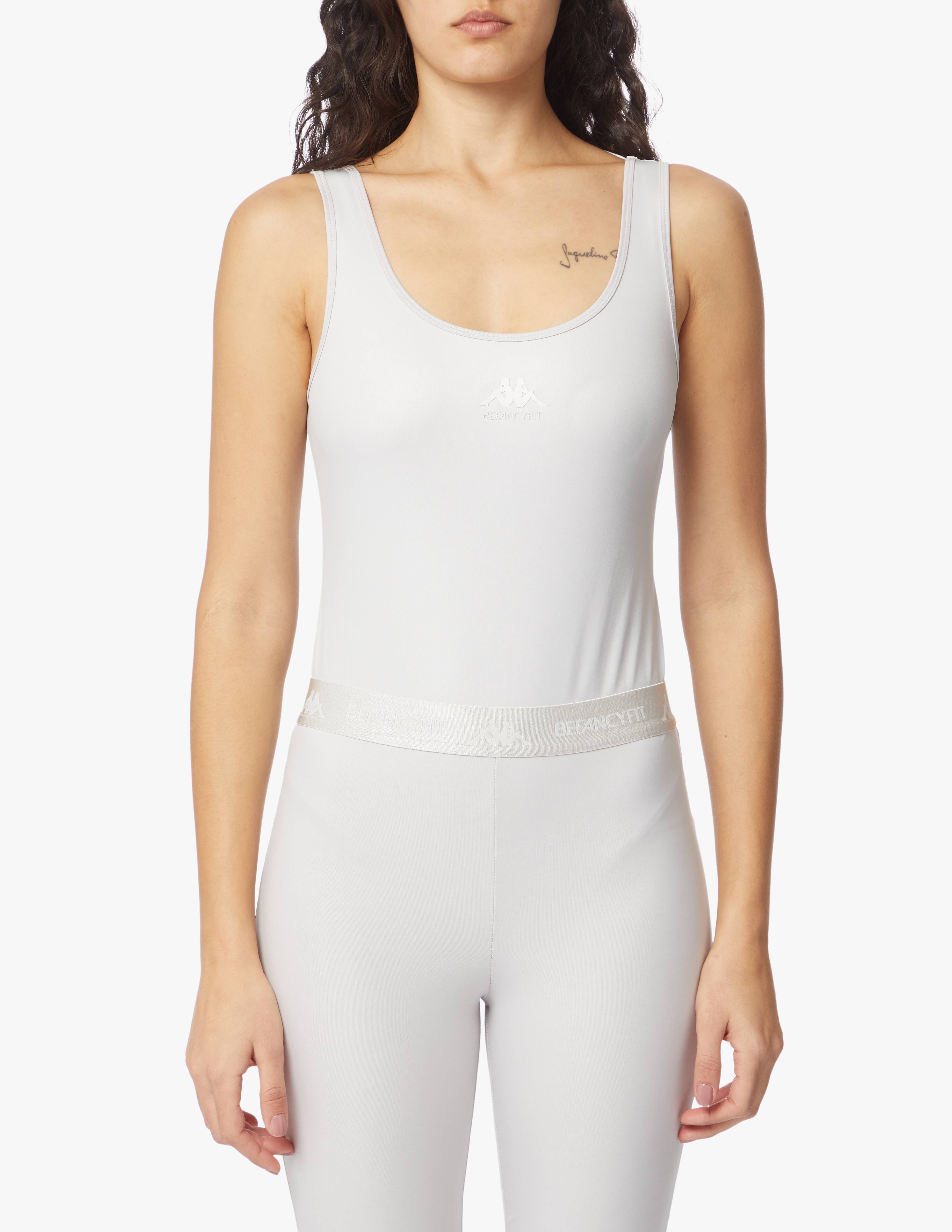 Shop Kappa x Befancyfit Bright bodysuit - grey on Rinascente