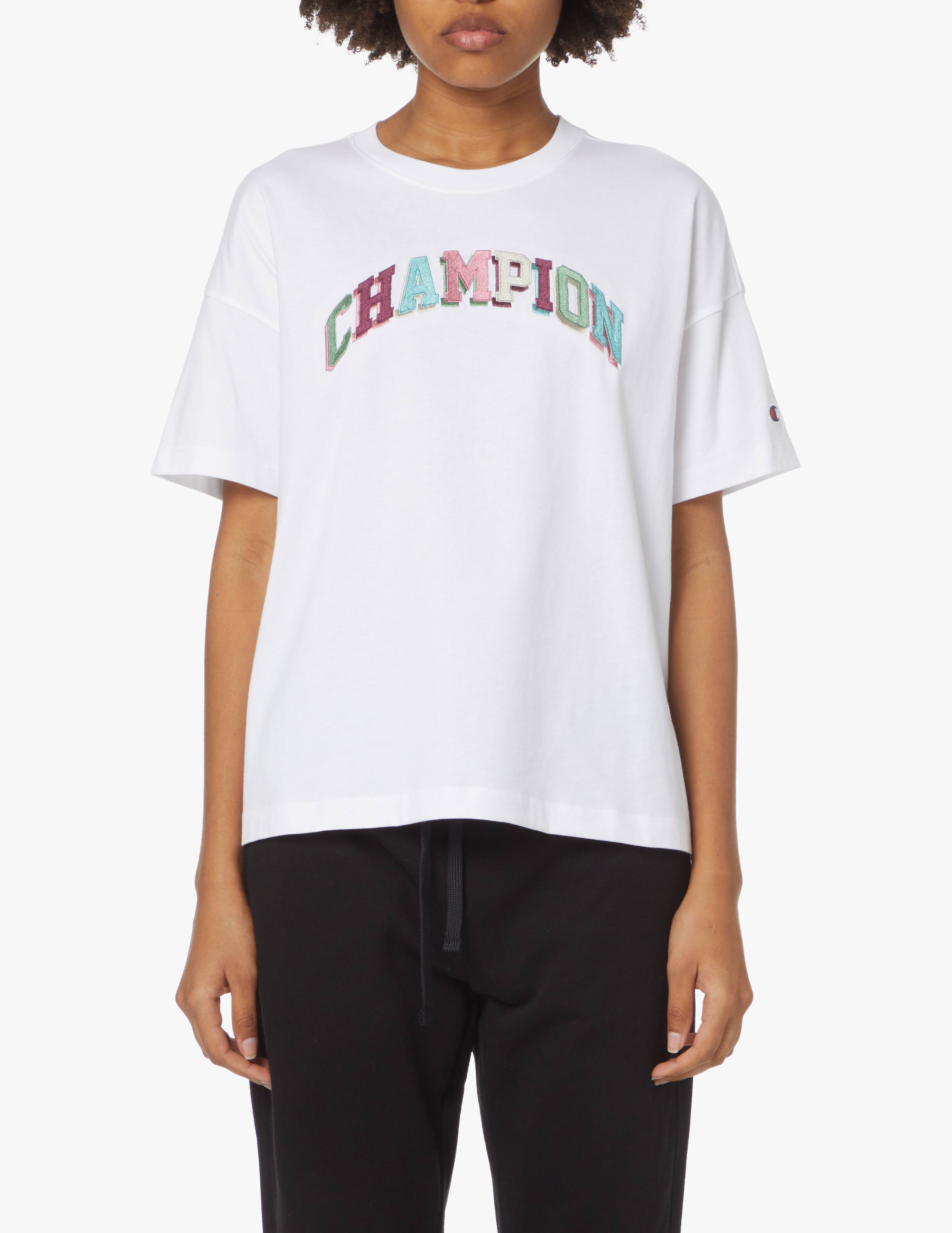 Shop Champion Sports t-shirt in cotton - white on Rinascente