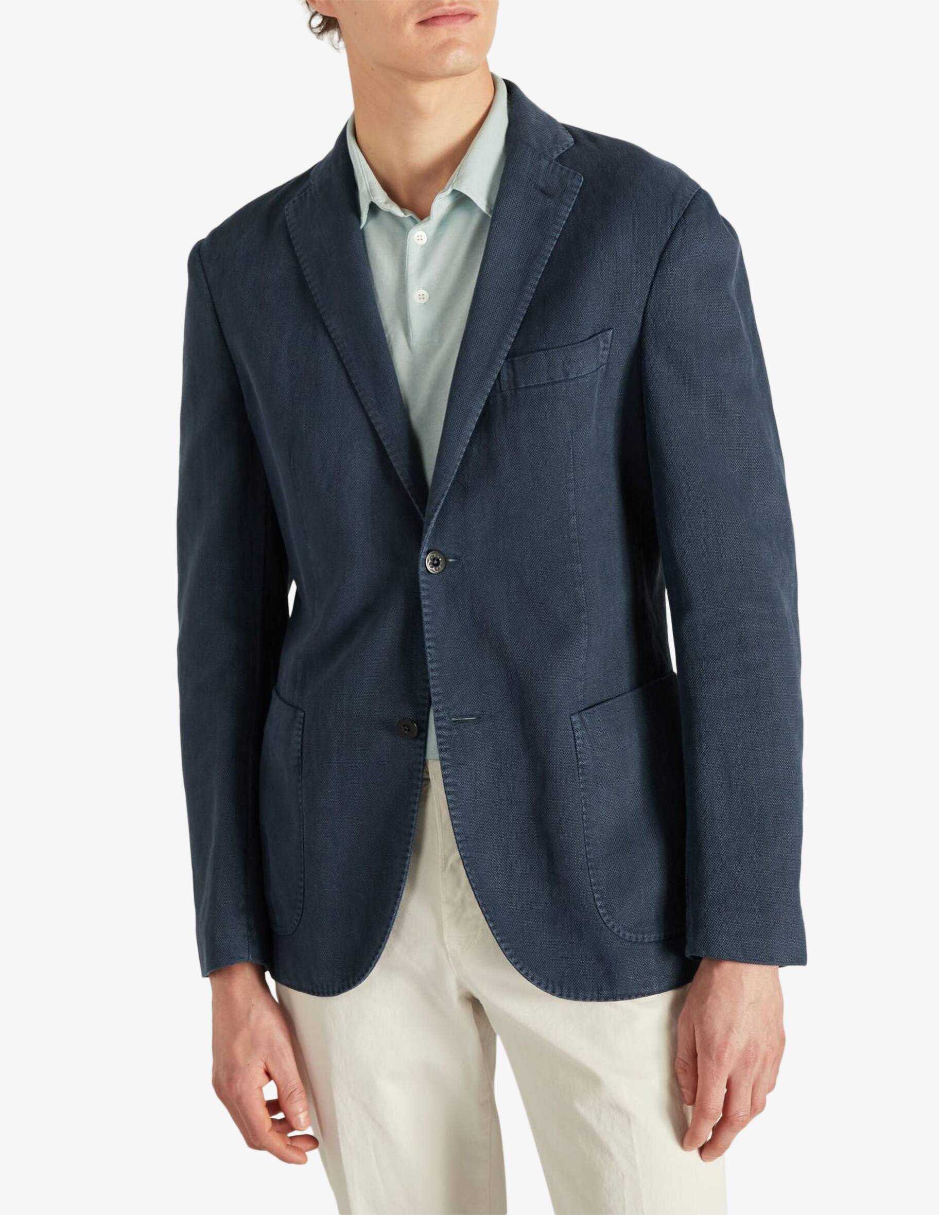 Shop Slowear Montedoro Certified ramiè slim fit jacket on Rinascente