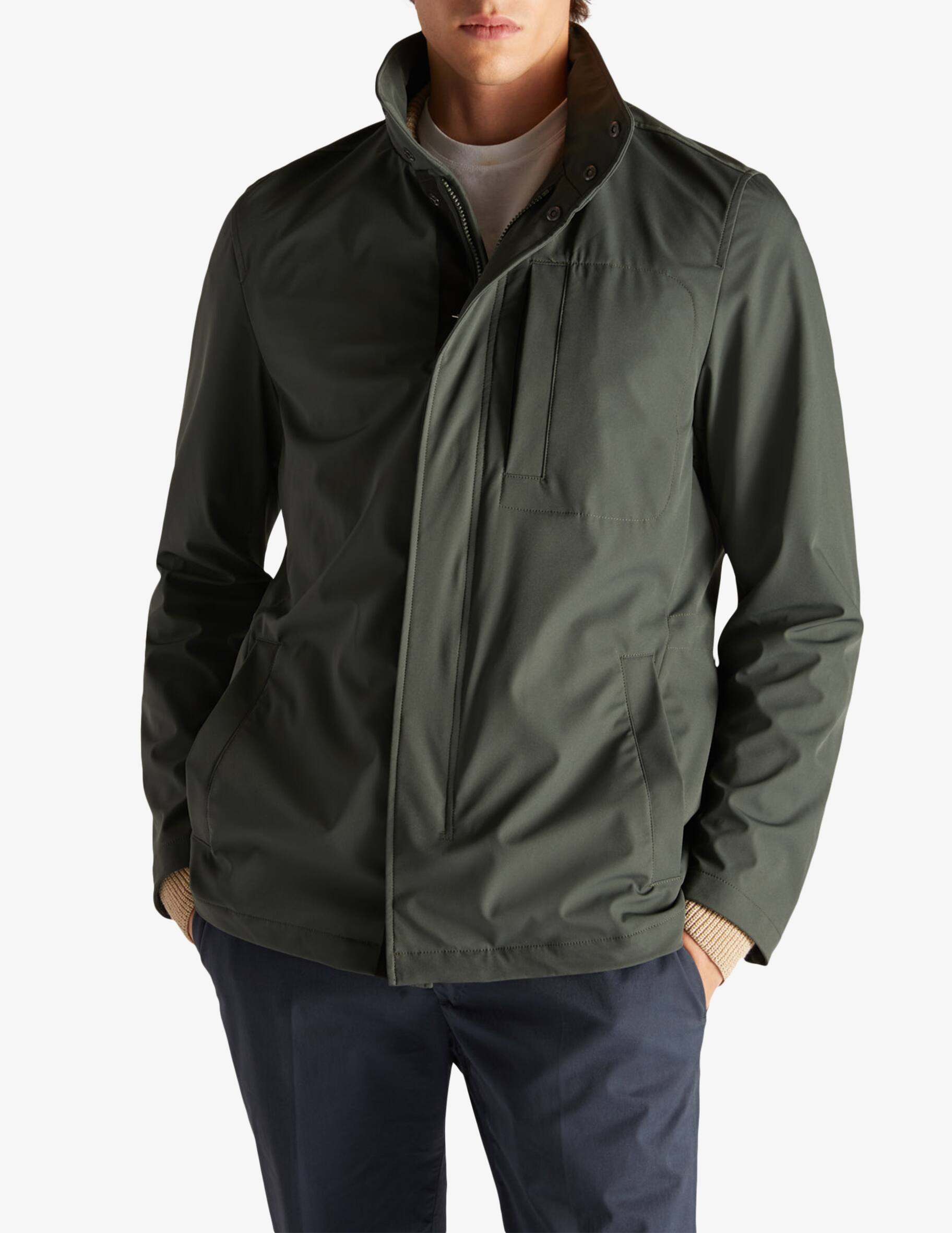 Shop Slowear Montedoro Regular fit jacket in tekno jersey on Rinascente