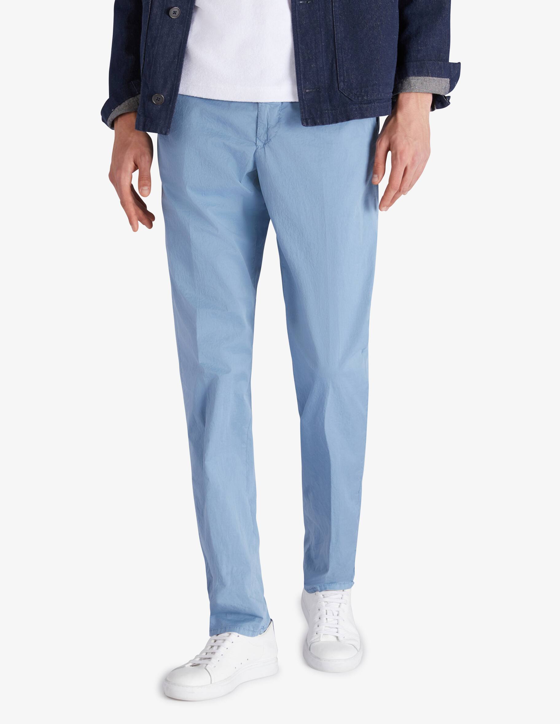 Shop Slowear Incotex Certified gabardine slim fit trousers on Rinascente