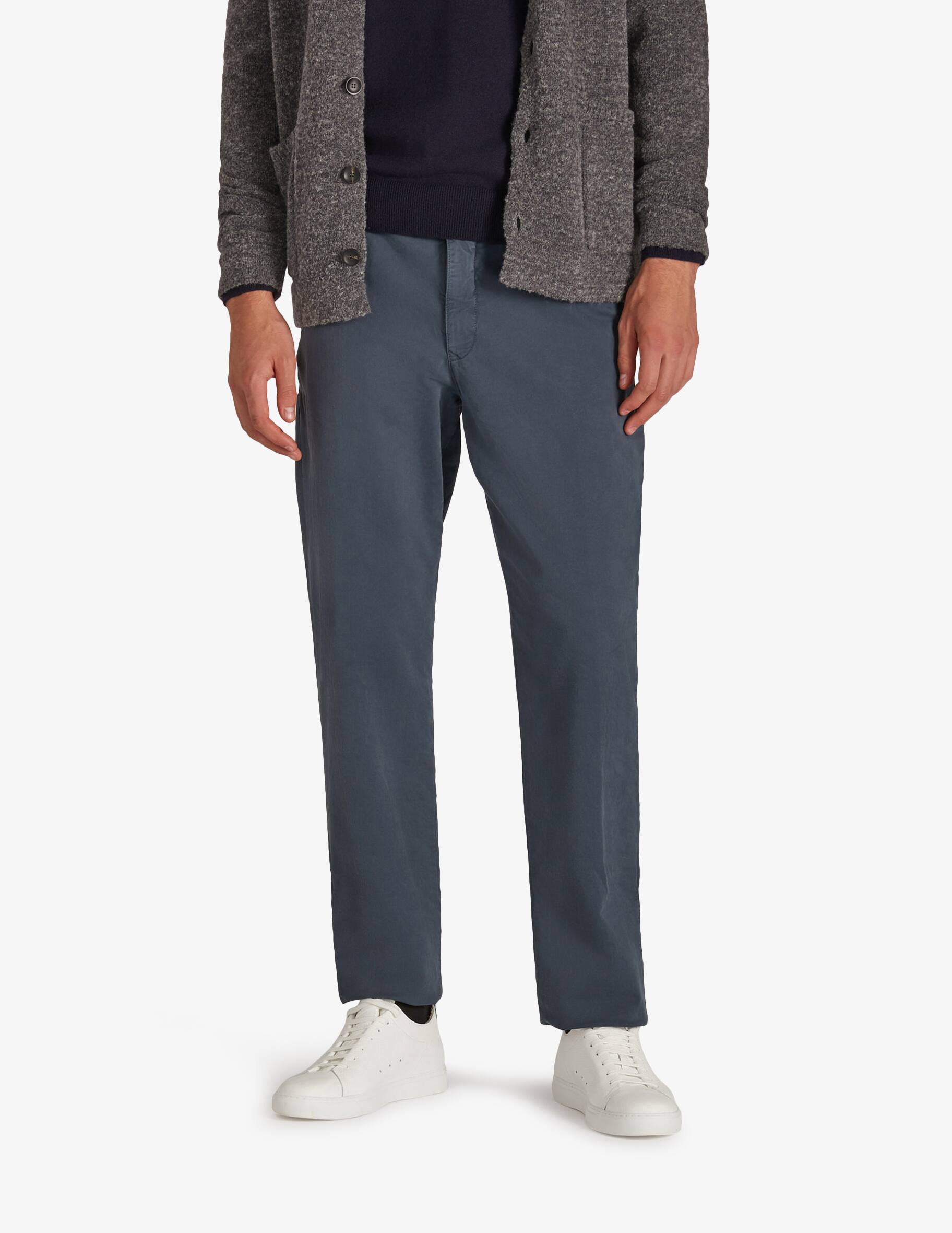 Shop Slowear Incotex Certified cotton satin slim fit trousers on Rinascente