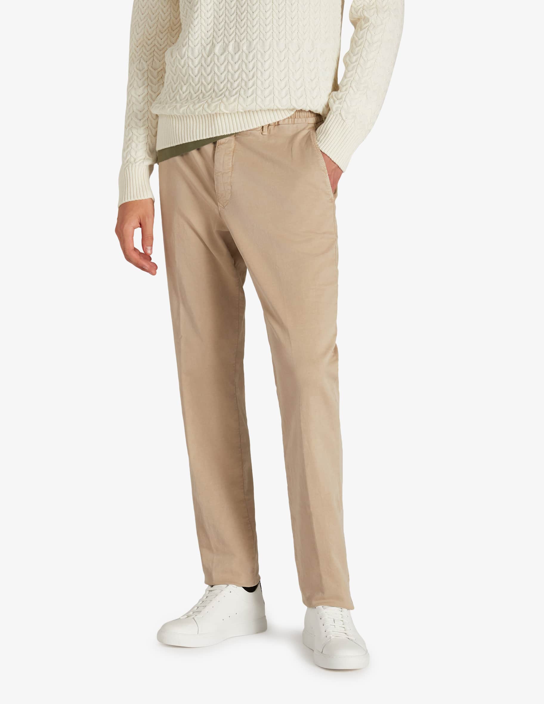 Shop Slowear Incotex Certified cotton satin slim fit trousers on Rinascente