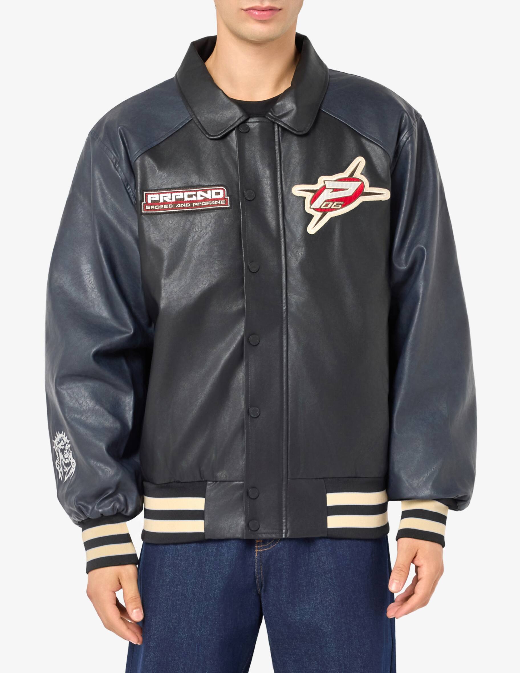 Shop Propaganda Varsity jacket printed back on Rinascente
