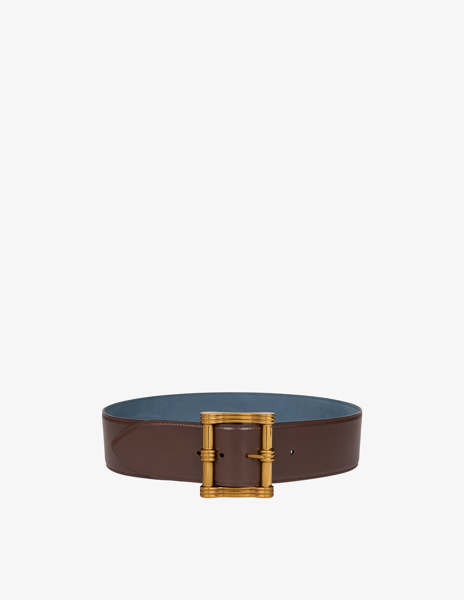 Shop ETRO Reversible maxi belt in leather and suede on Rinascente