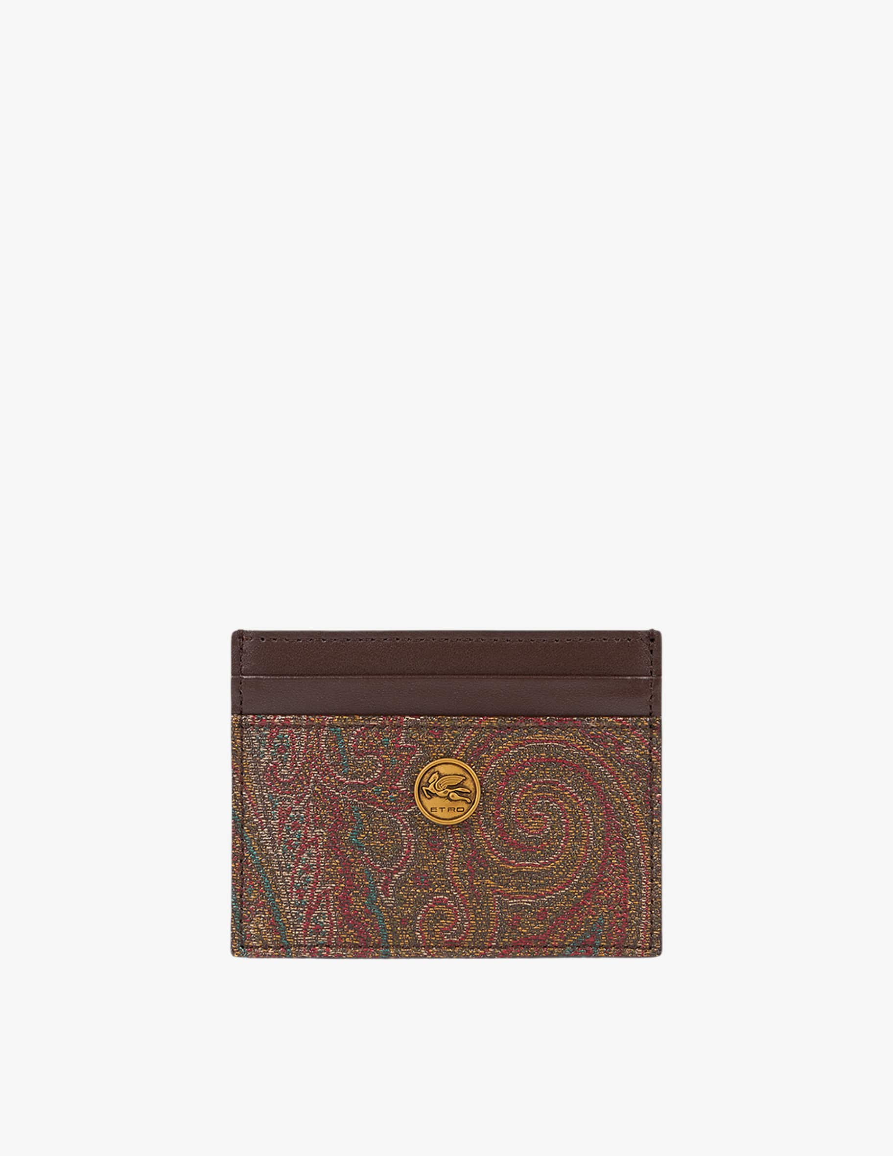 Shop ETRO Paisley card holder with coin on Rinascente