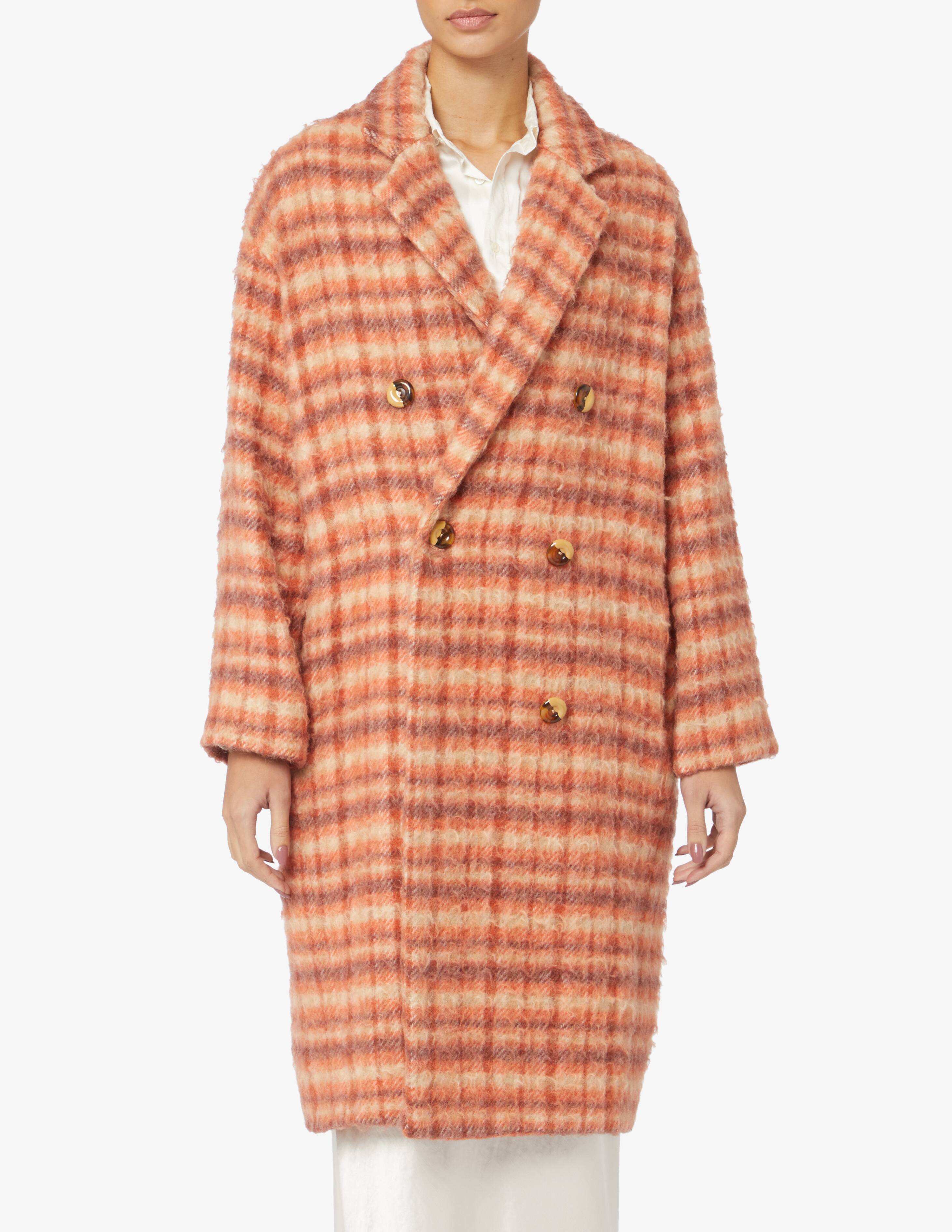 Acquista Momonì Cappotto in lana Neve - Arancione su Rinascente