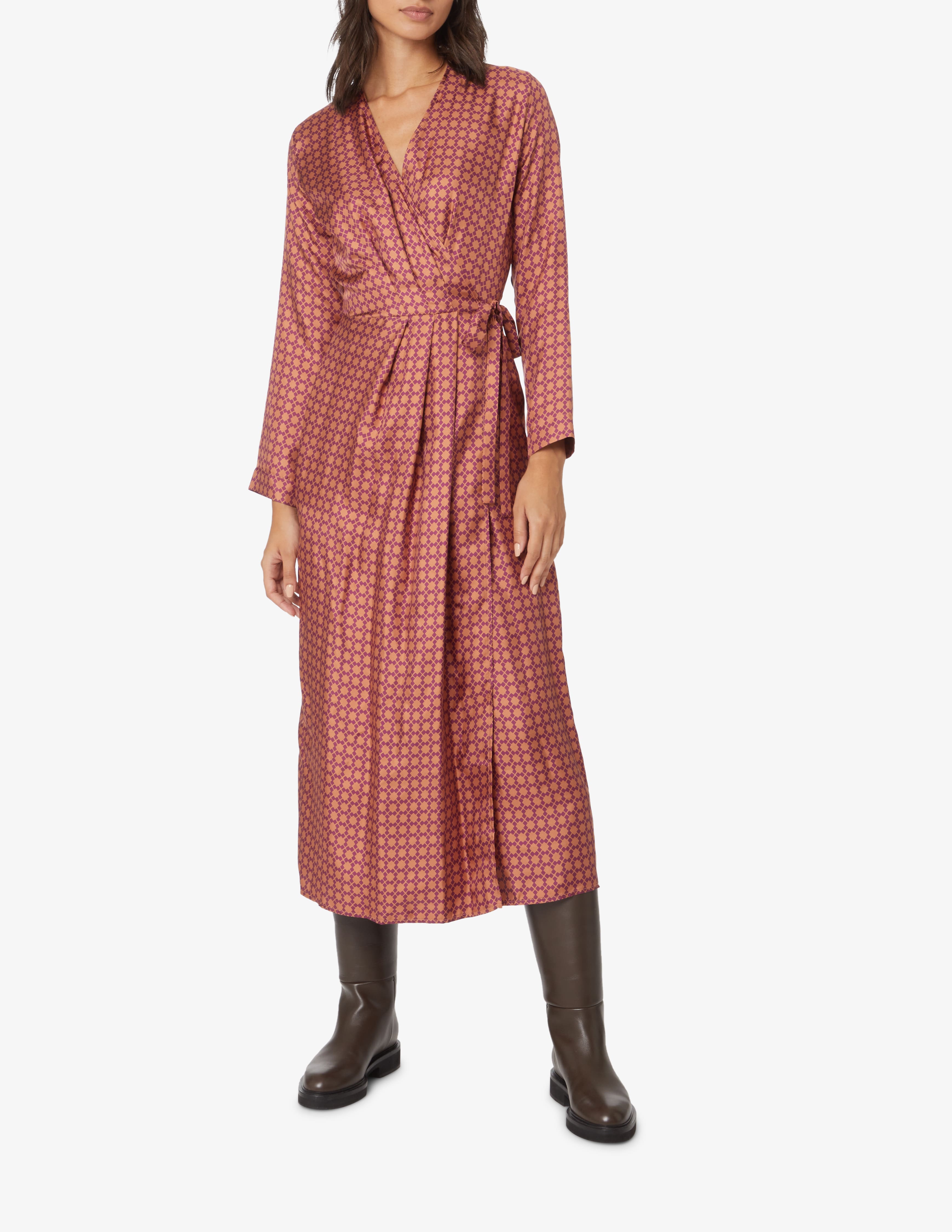 Shop Momonì Abies silk dress - Pink on Rinascente