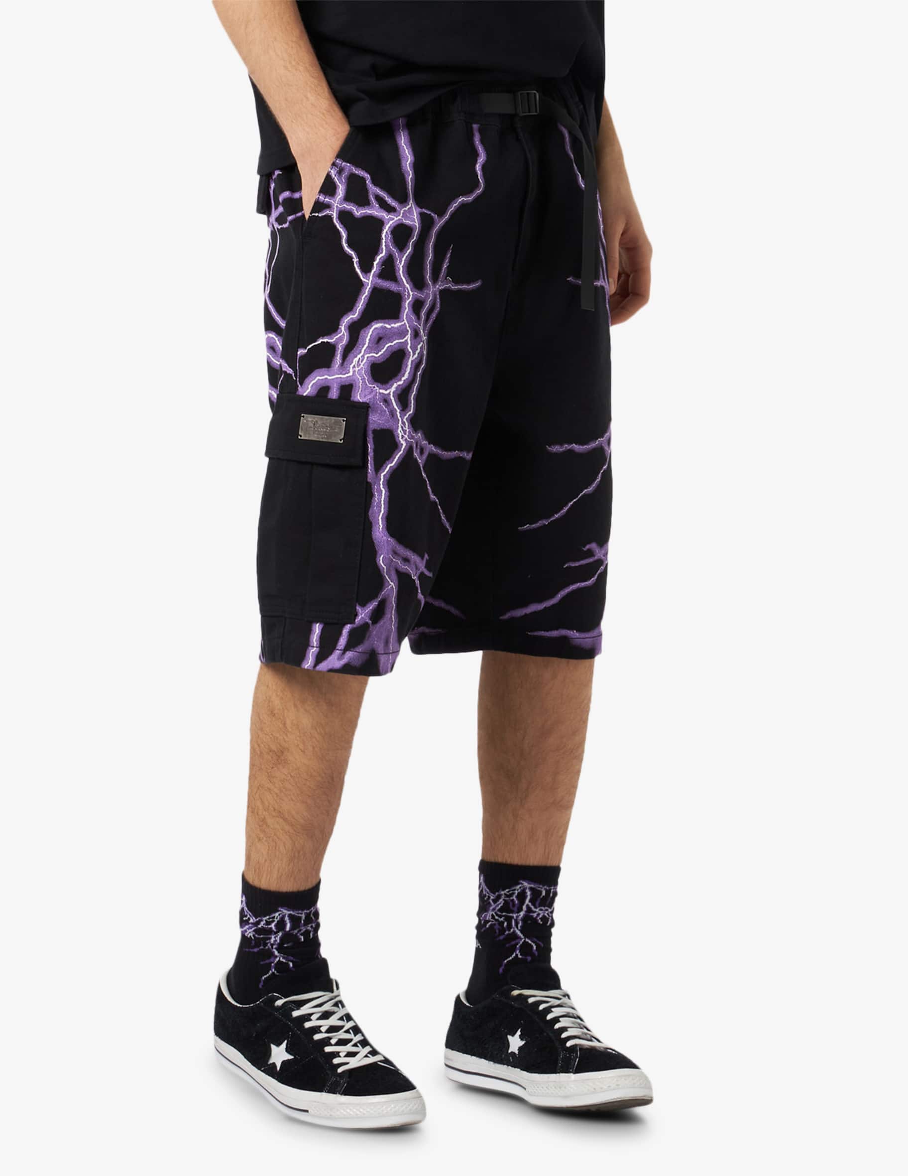 Shop Phobia Shorts cargo lateral lightning on Rinascente