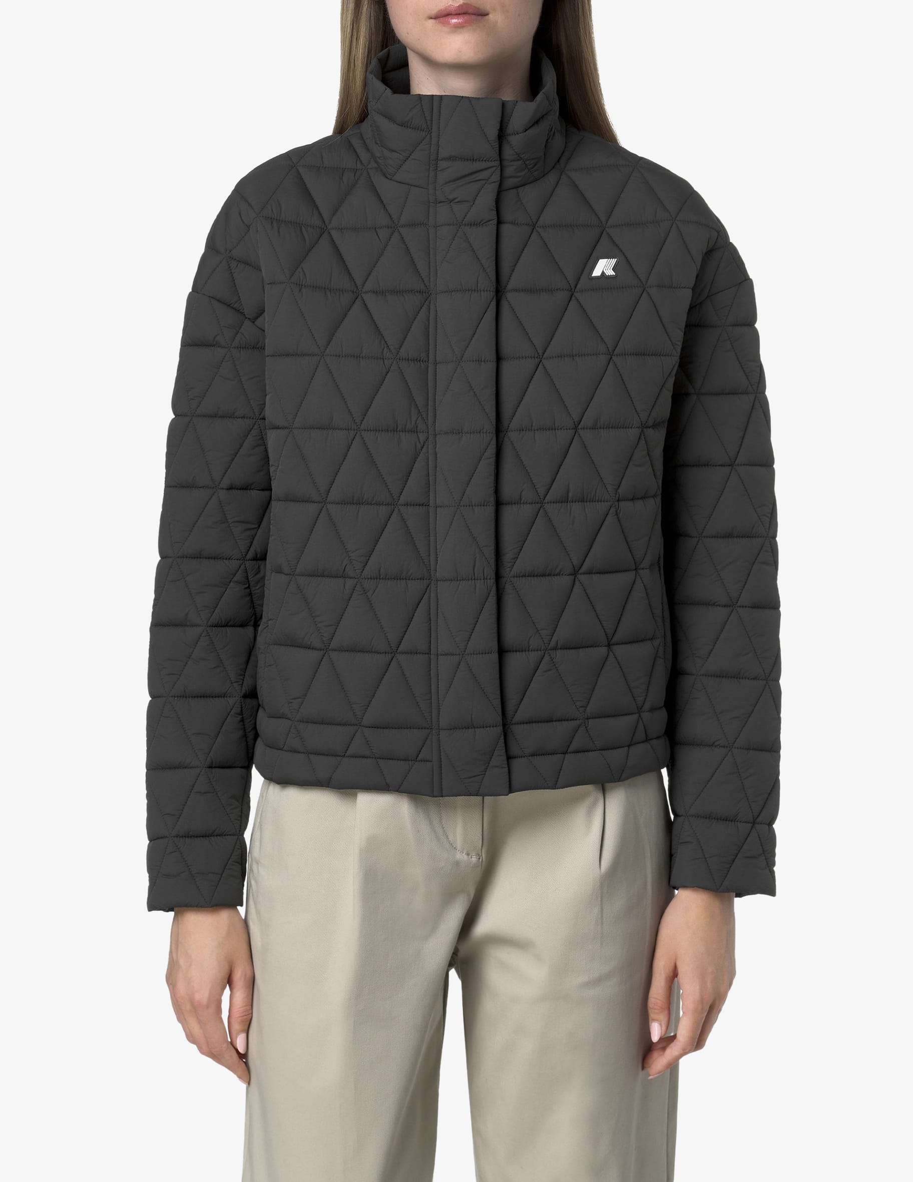 Shop K-Way Sabrina Diamond quilted jacket on Rinascente