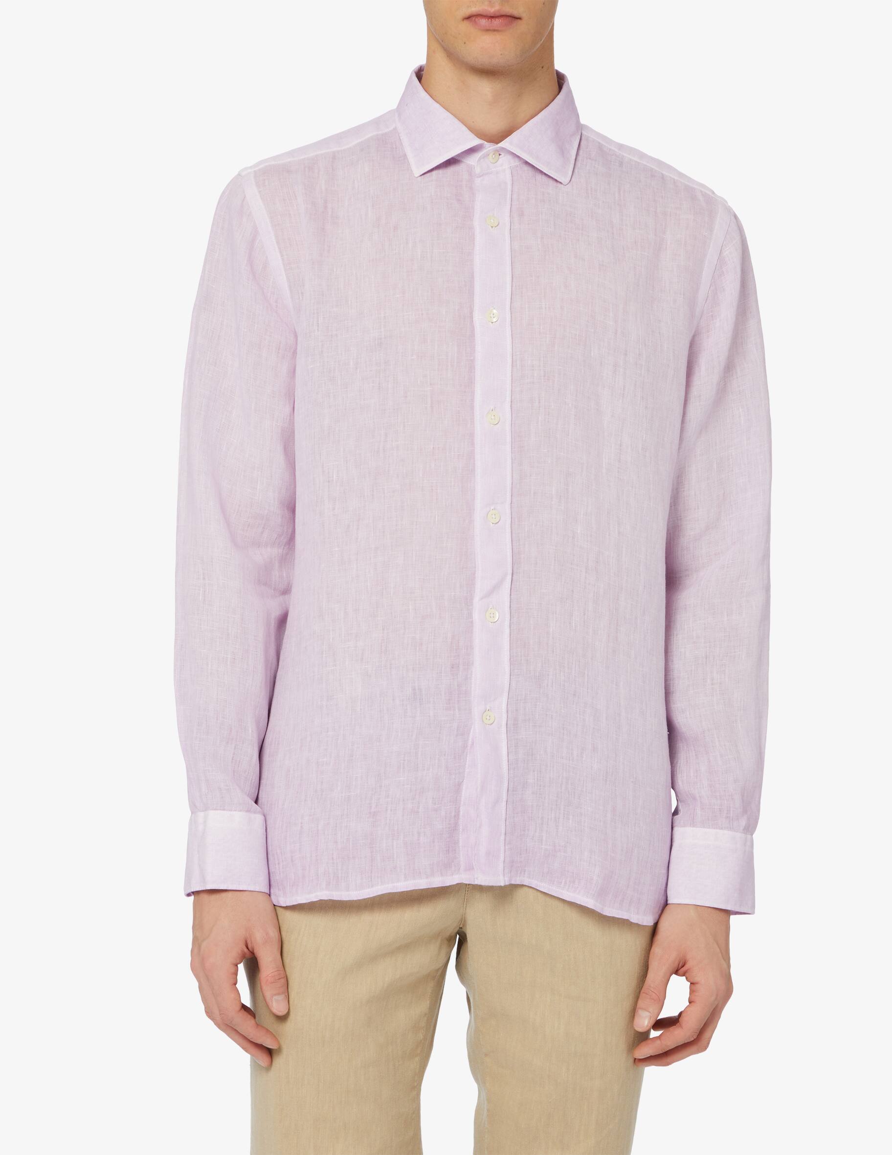 Acquista 120% Lino Camicia manica lunga in lino slim fit su Rinascente