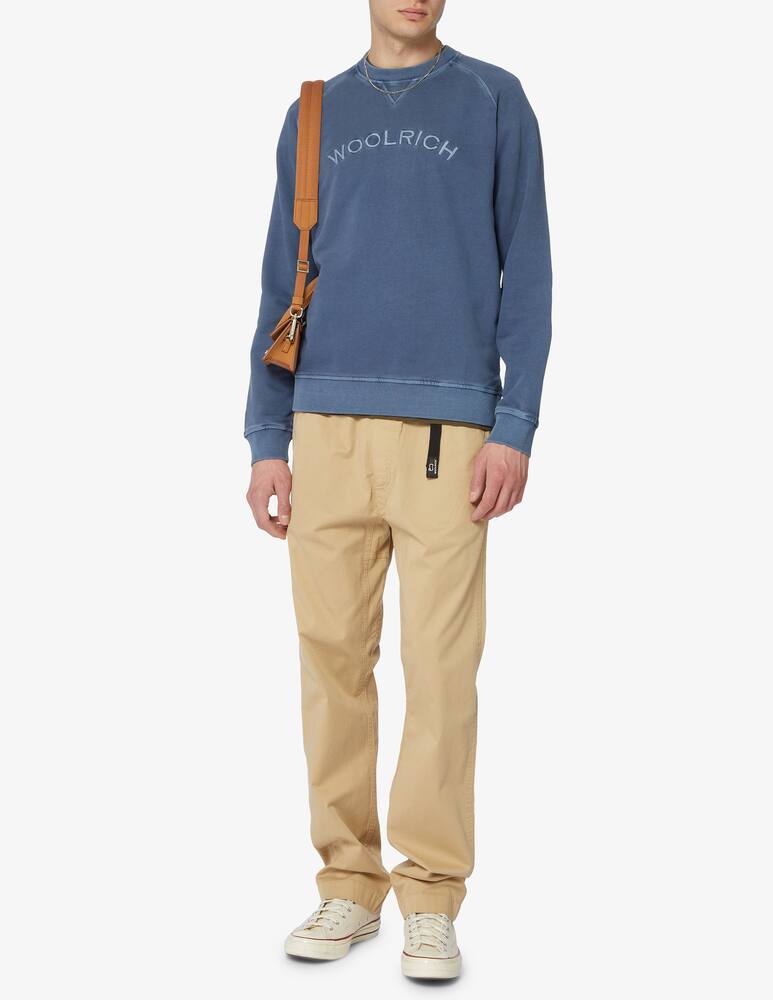 Shop Woolrich Varsity crew sweatshirt on Rinascente