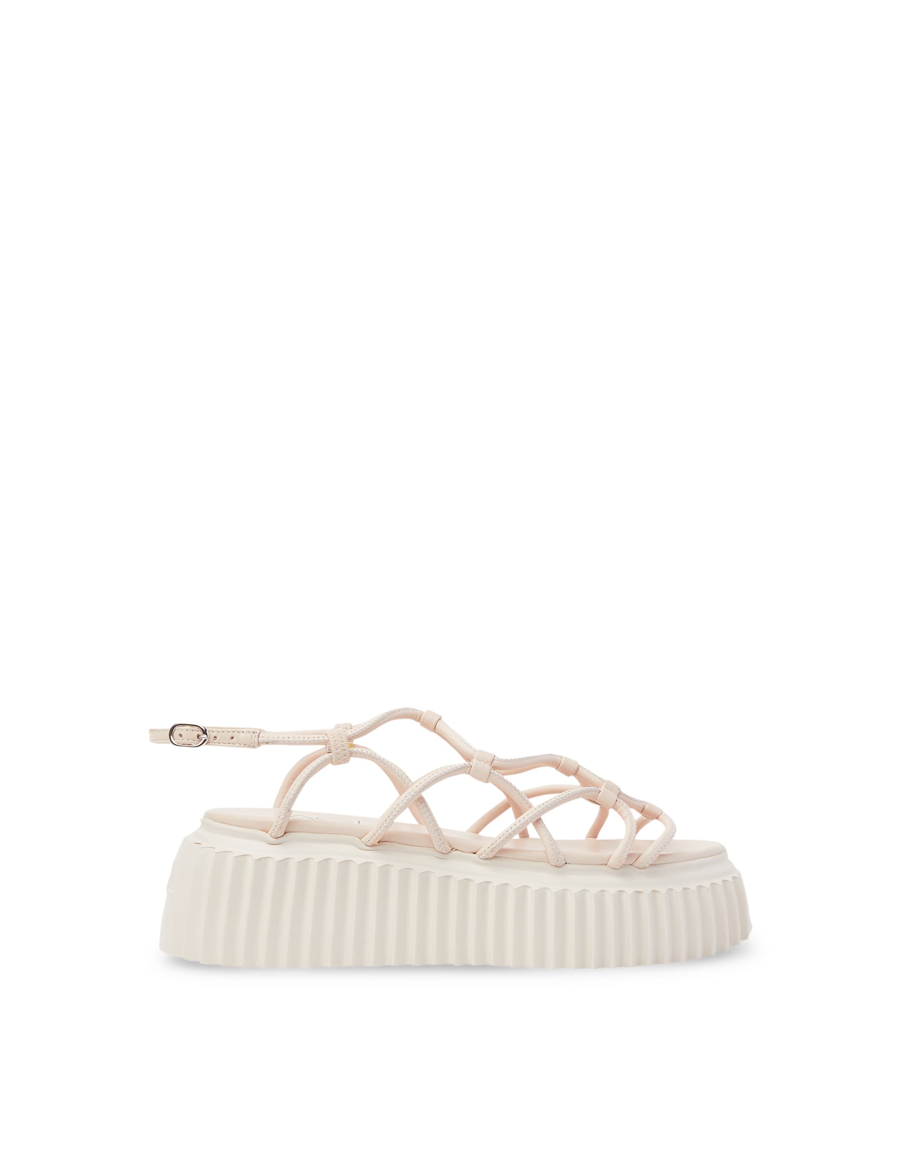 Shop AGL Braided platform sandals - pink on Rinascente