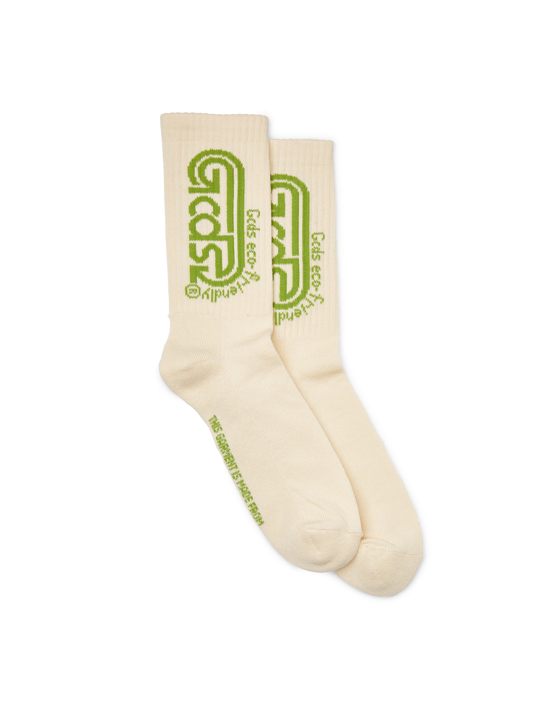 Shop GCDS Eco logo socks - white on Rinascente