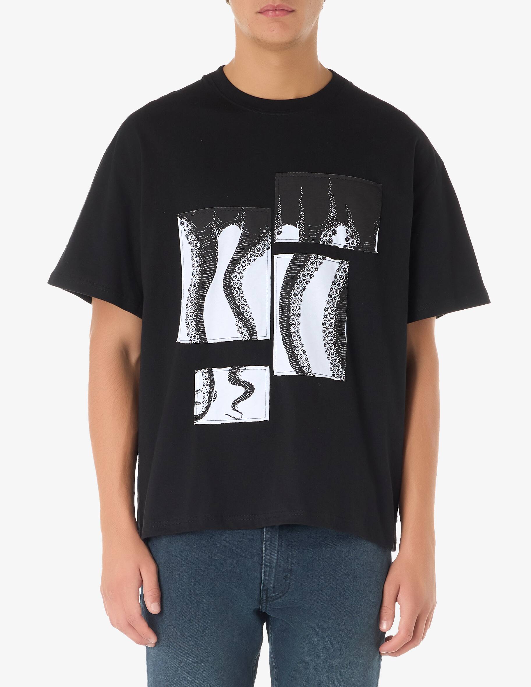 Shop Octopus Patchwork short sleeves t-shirt on Rinascente