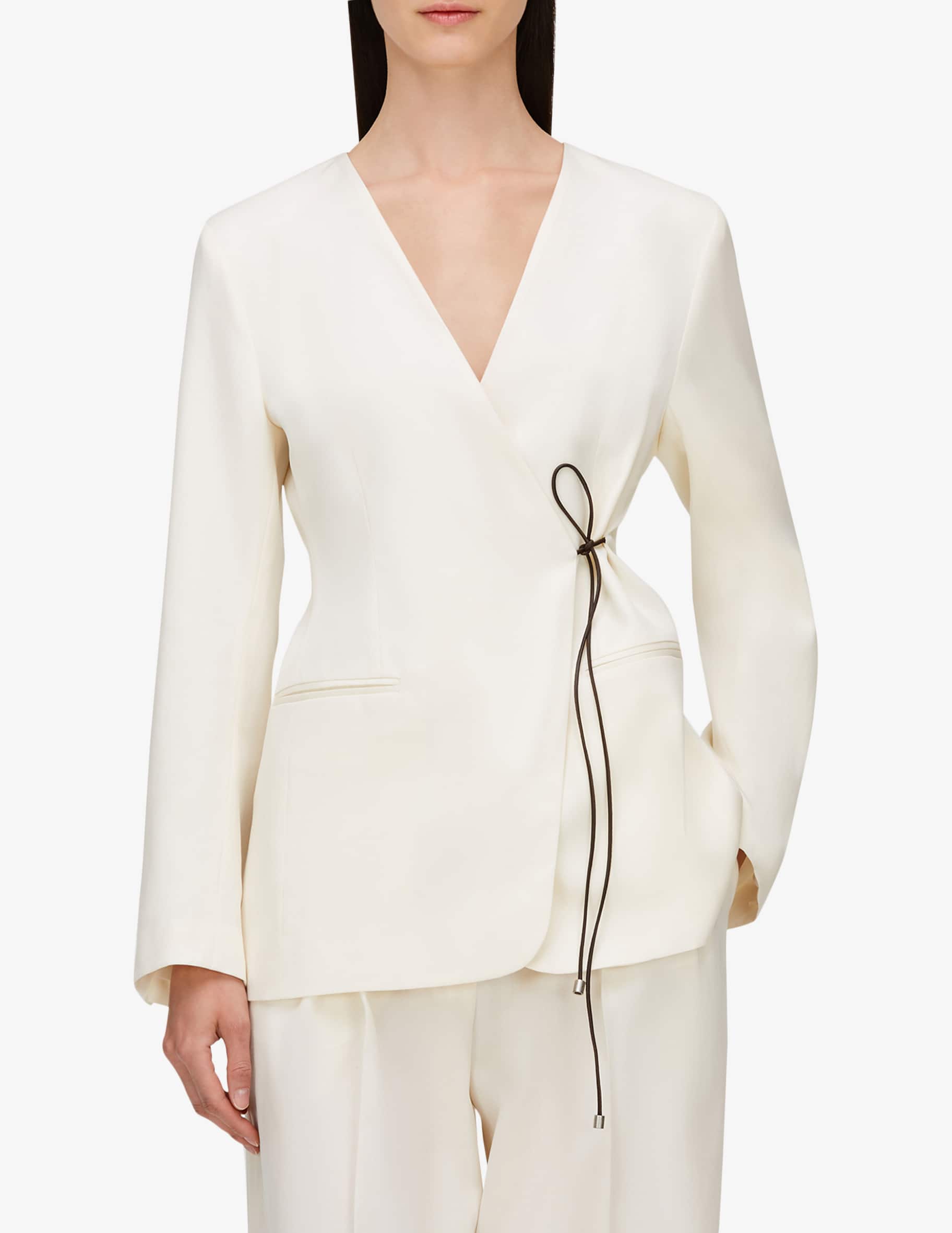 Shop Fabiana Filippi Cool wool blazer on Rinascente