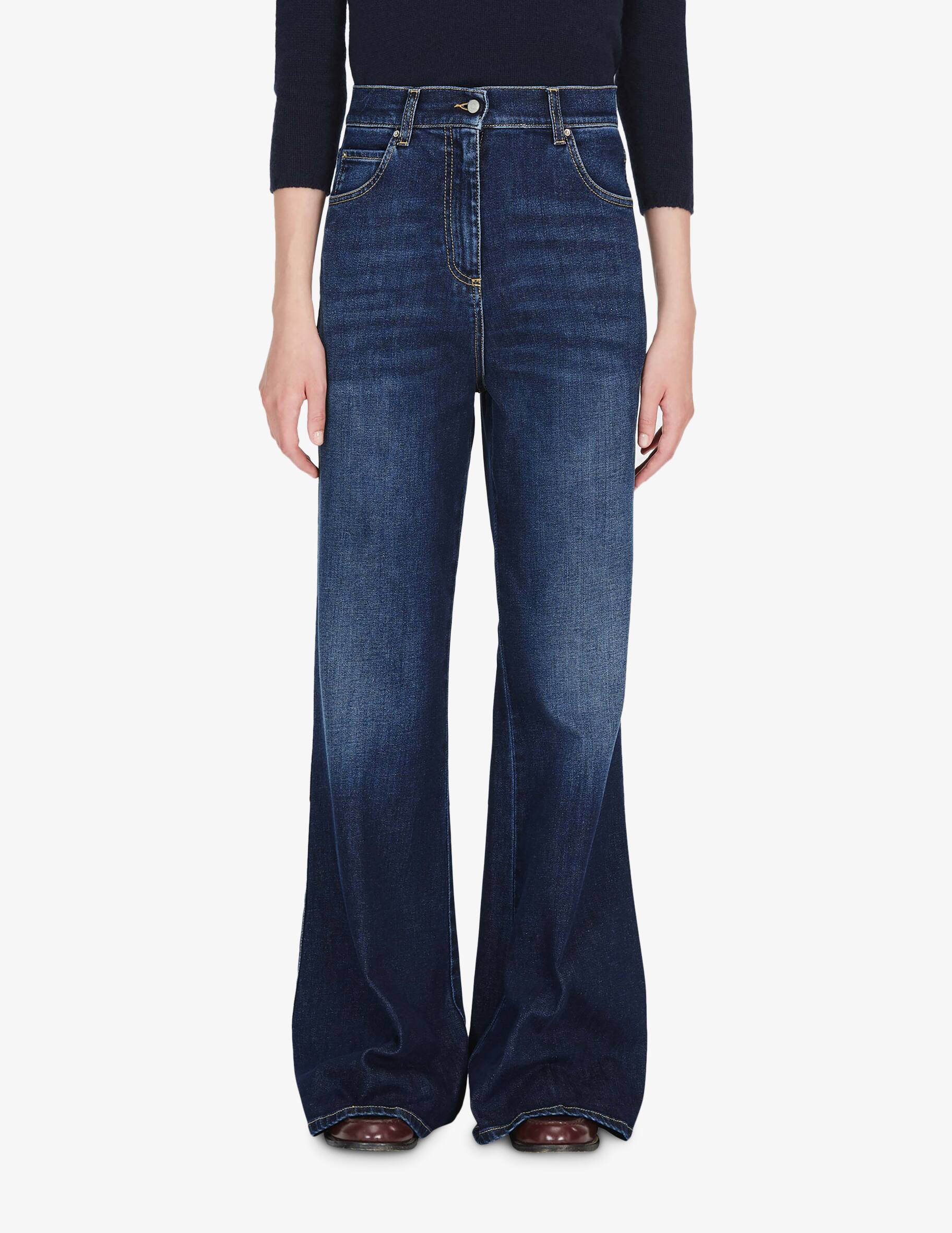 Shop Fabiana Filippi Stretch denim trousers on Rinascente