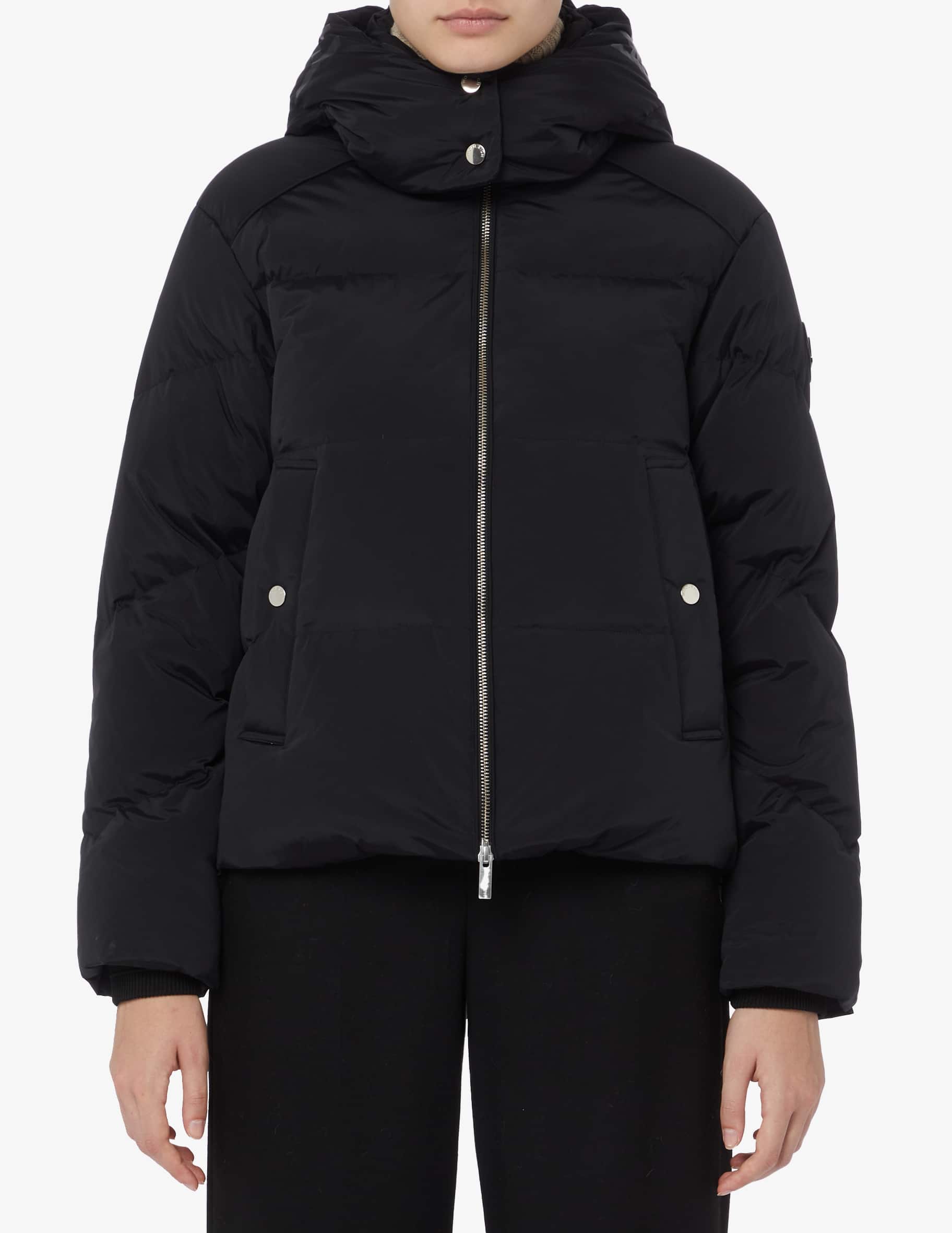 Shop Woolrich Alsea short down puffer jacket on Rinascente