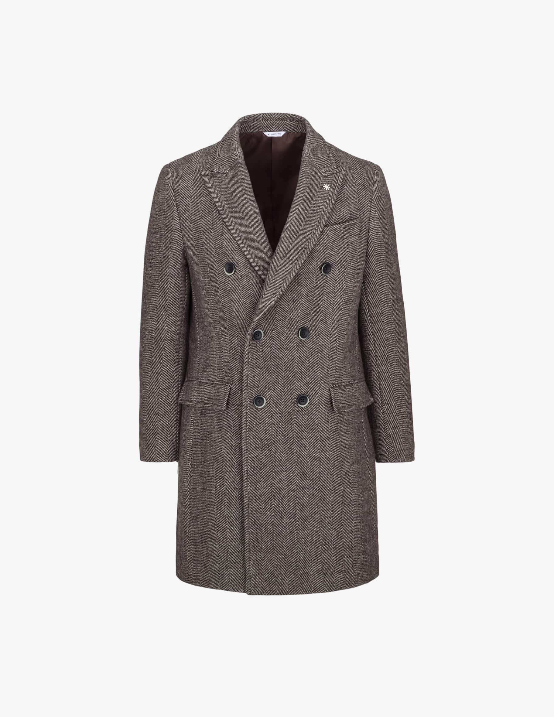 Shop Manuel Ritz Double-breasted coat on Rinascente