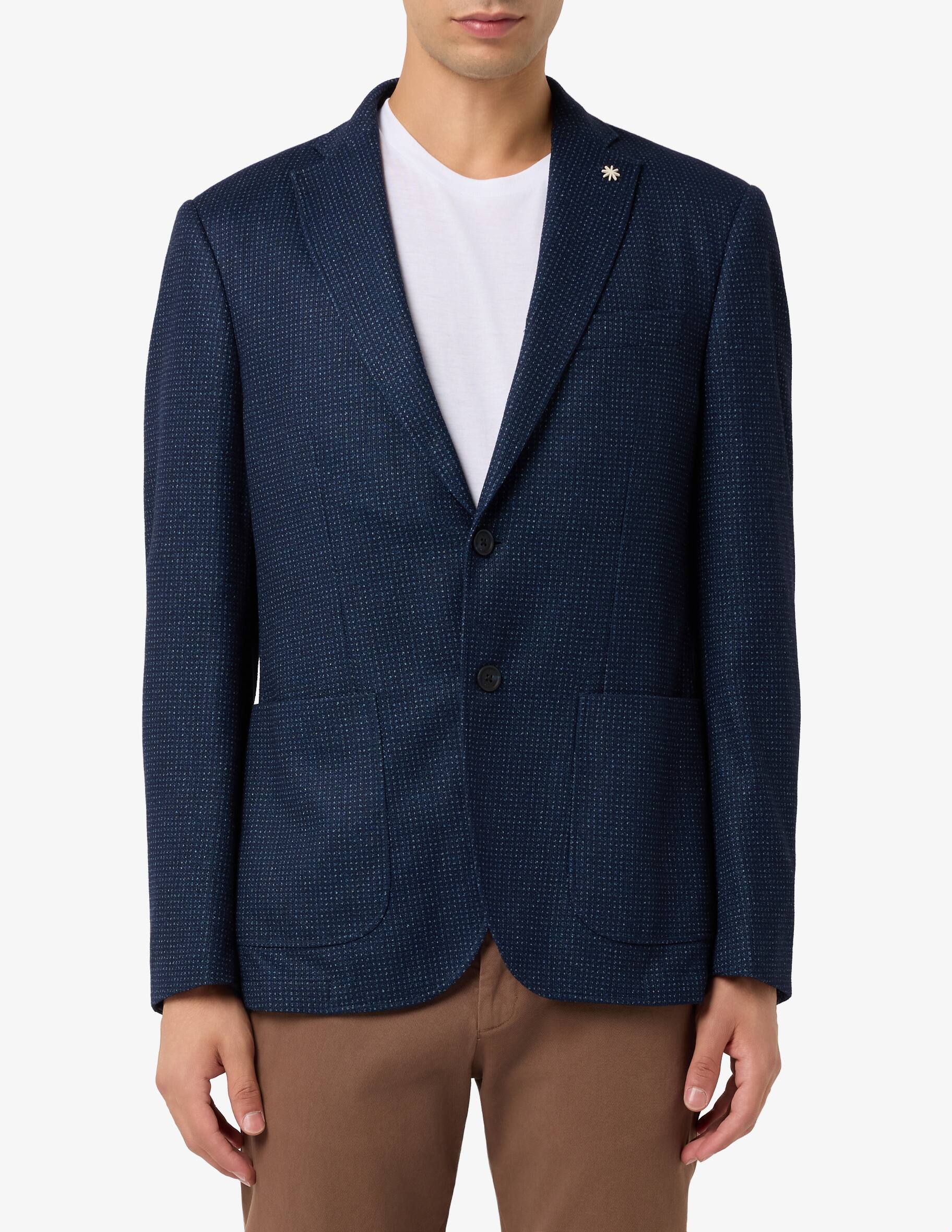 Shop Manuel Ritz Blazer jersey microstripes on Rinascente
