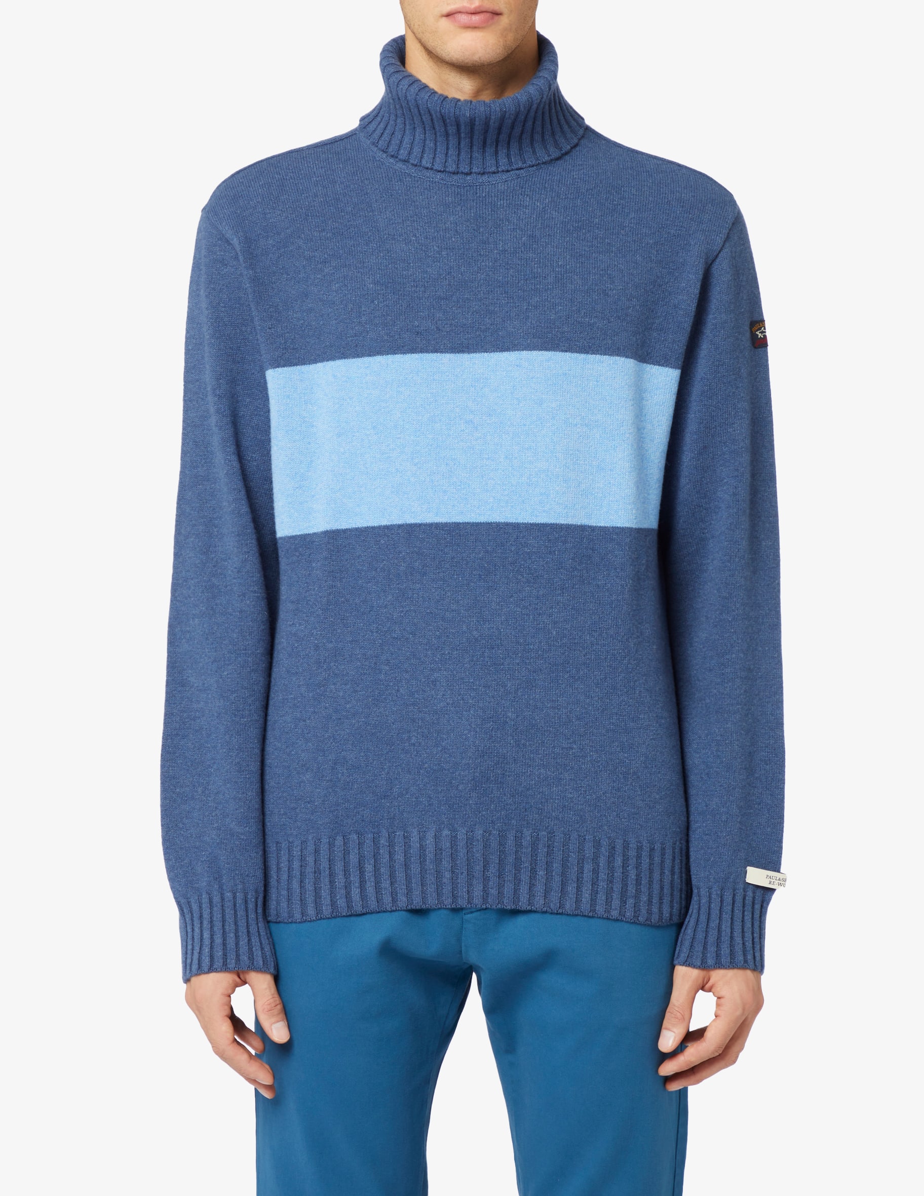 Shop Paul & Shark Fin.7 striped turtleneck on Rinascente