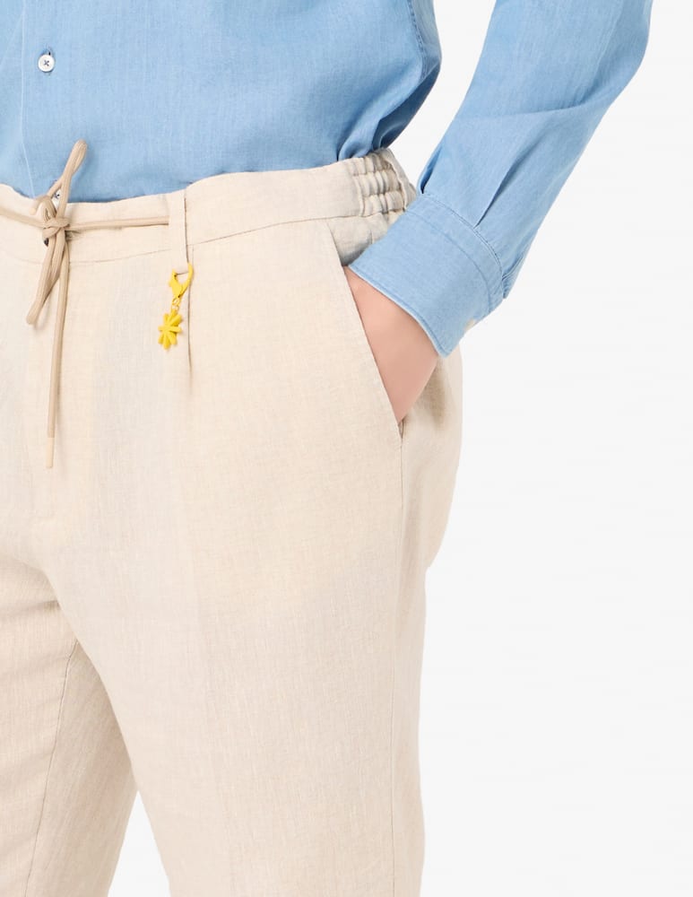 Acquista Manuel Ritz Pantaloni con coulisse una pince in lino Mix&Match ...