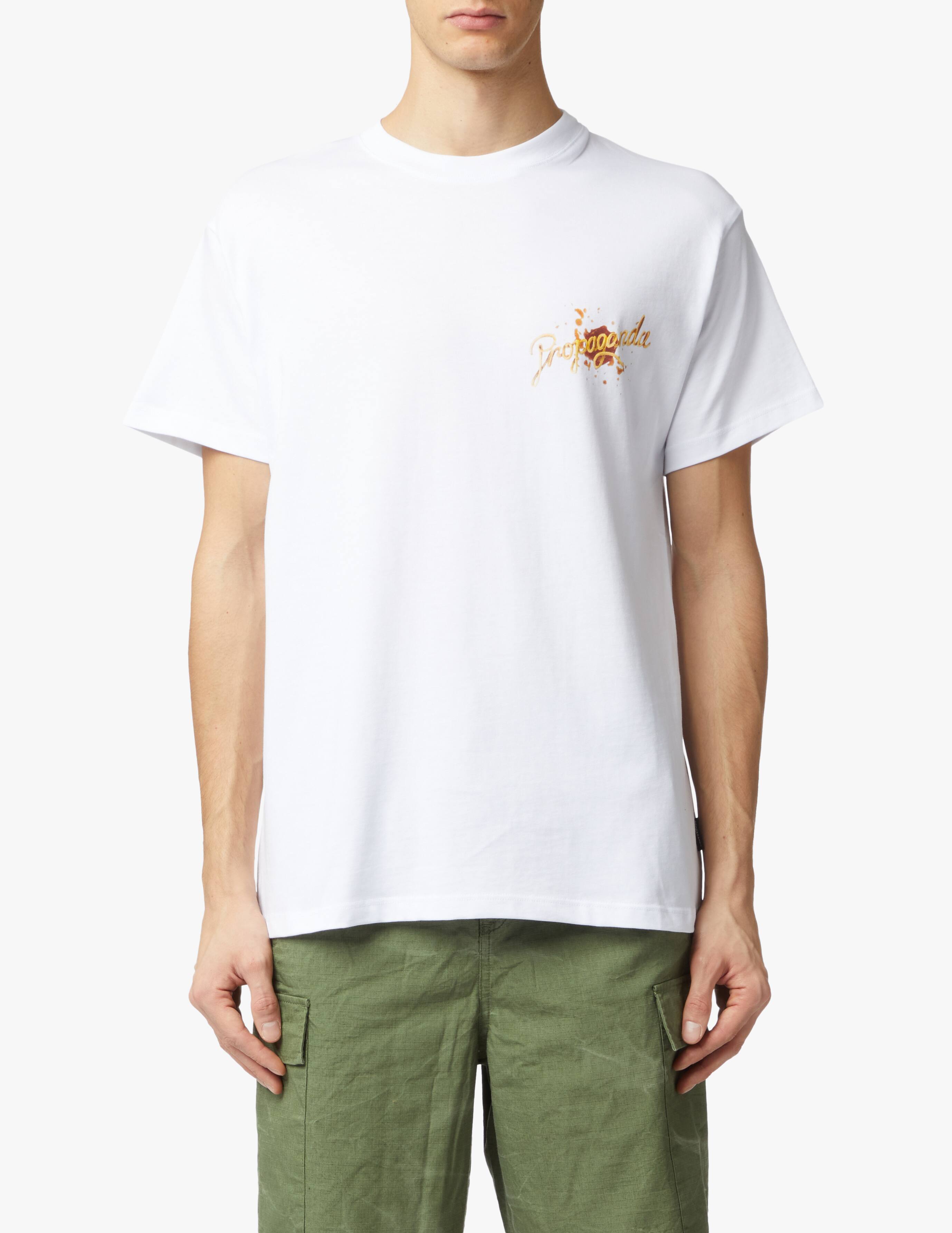 Shop Propaganda Spaghetti back t-shirt - white on Rinascente