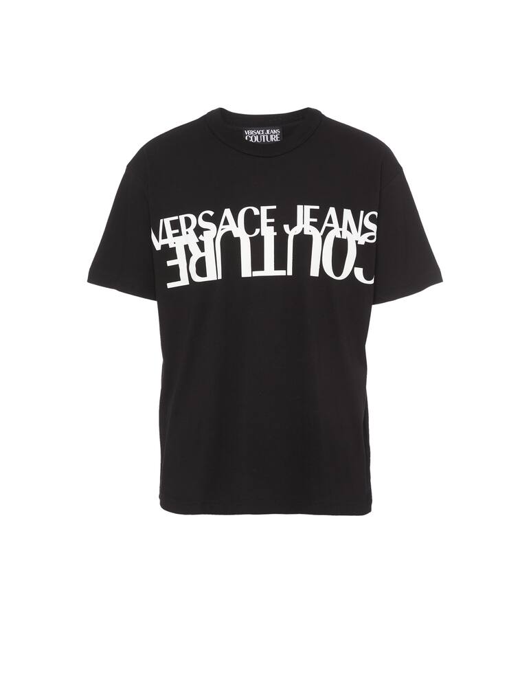 Acquista Versace Jeans Couture Maglietta girocollo logo ribaltato su ...