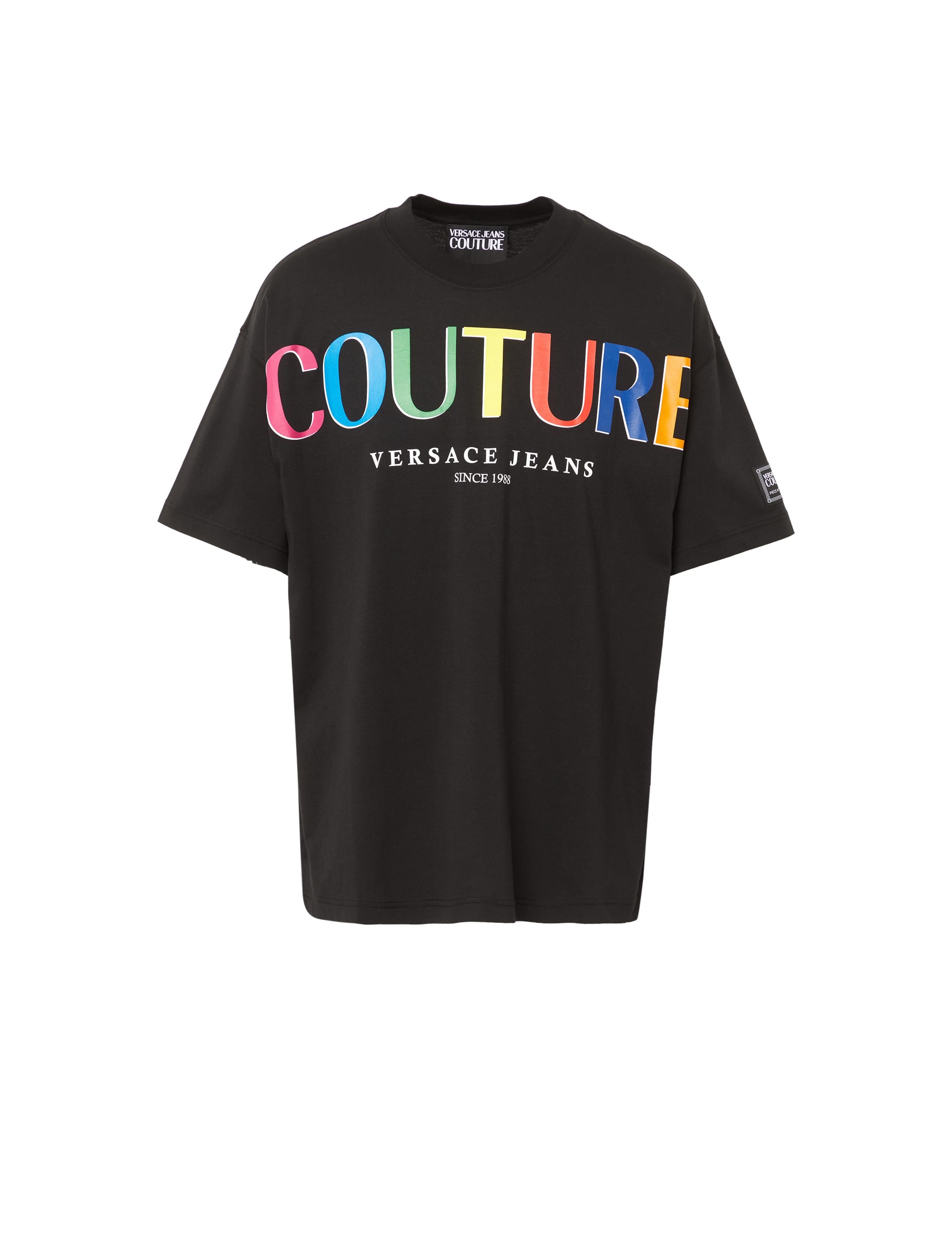 Acquista Versace Jeans Couture Maglietta girocollo rainbow logo su ...
