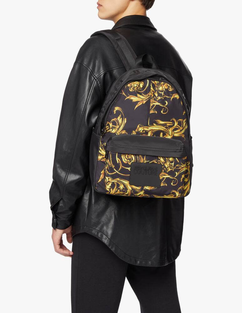 Shop Versace Jeans Couture Backpack baroque logo - multi on Rinascente