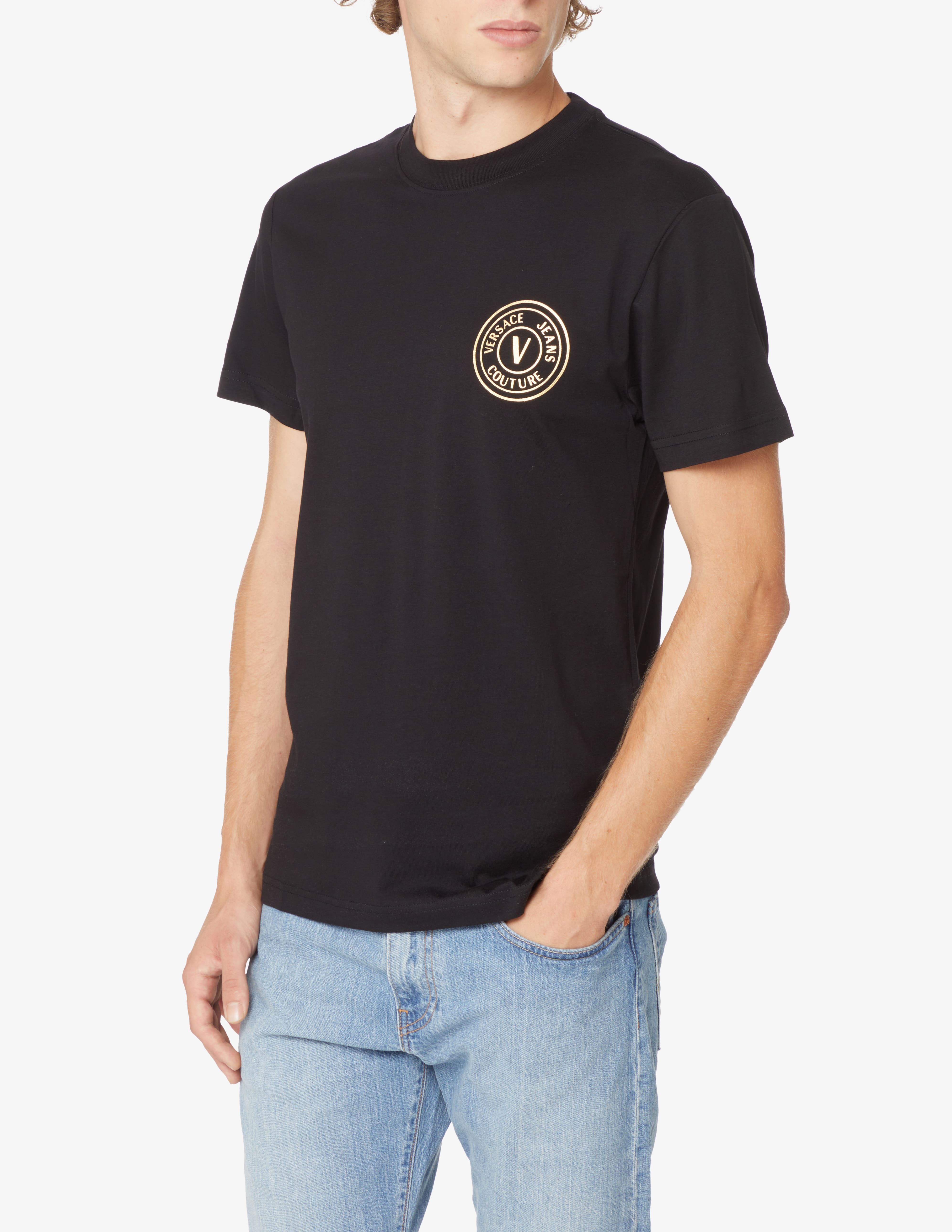 Acquista Versace Jeans Couture Maglietta in cotone - Nero su Rinascente