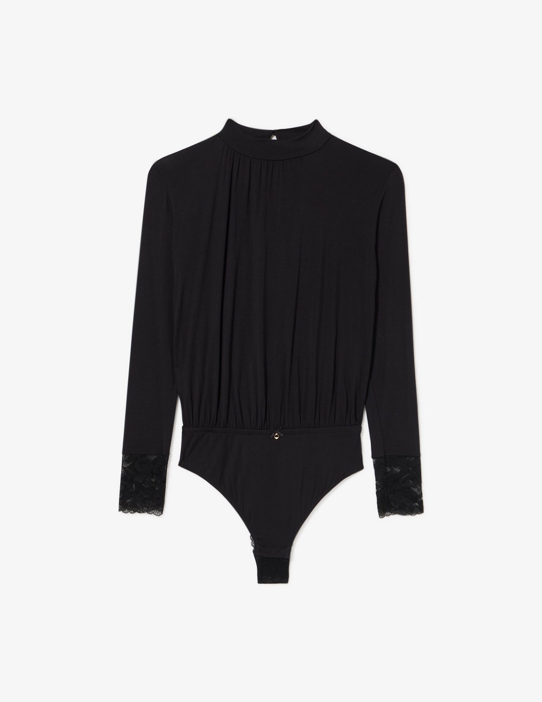 Acquista Emporio Armani Body manica lunga in pizzo di viscosa Dreamy su ...