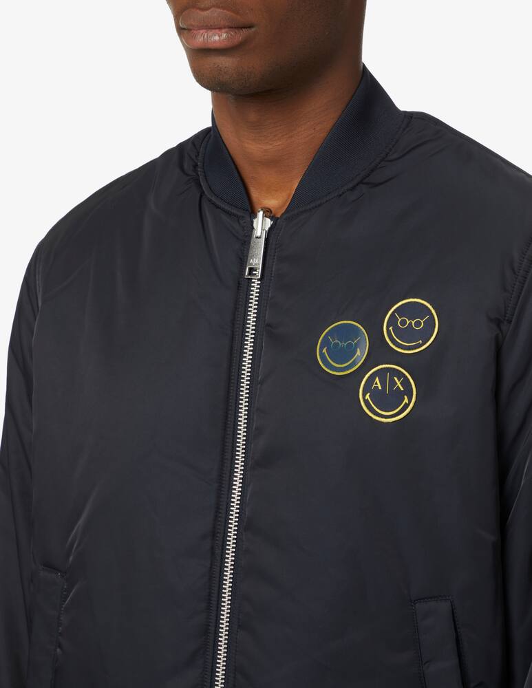 Shop Armani Exchange Reversible nylon jacket - Black on Rinascente